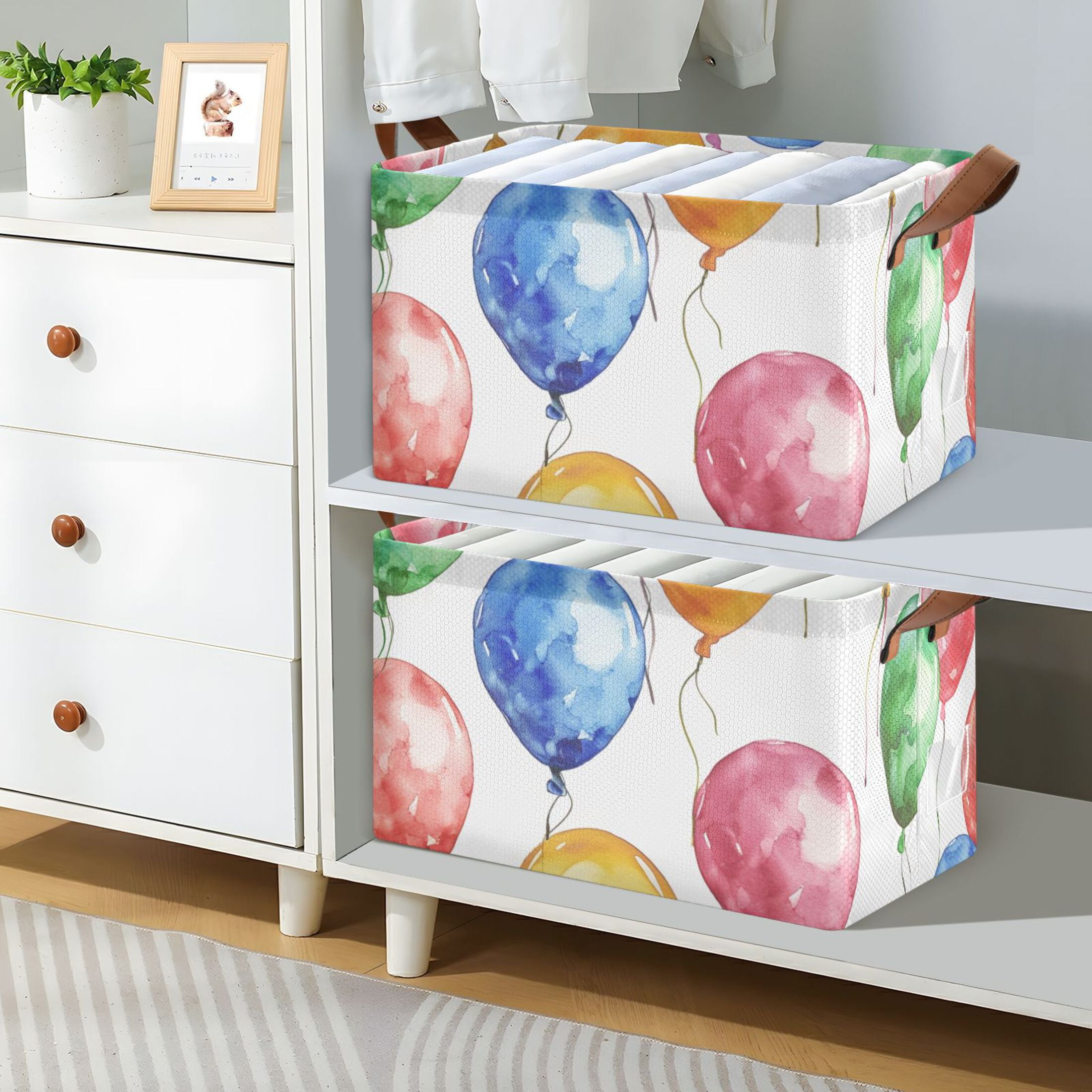 Balloons Foldable Storage Large Fabric Storage Baskets Organizer ...