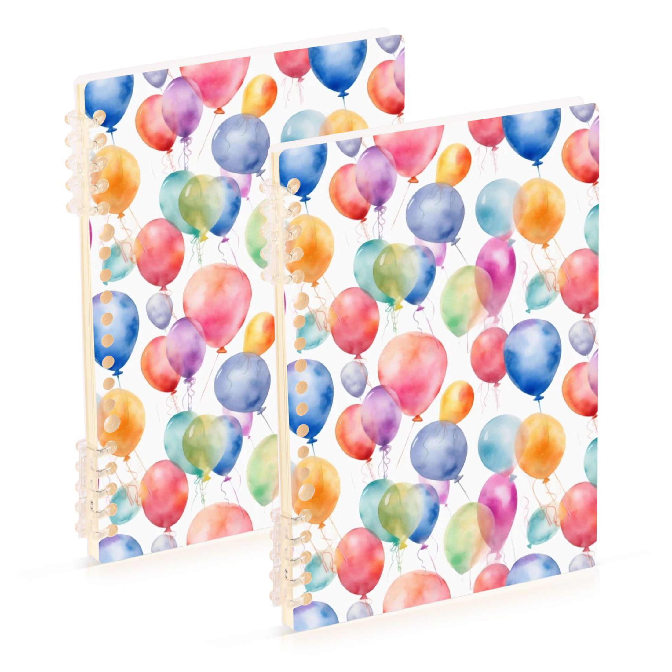 Balloons Ring Binder Notebook Journey Note Diary College Ruled Spiral ...