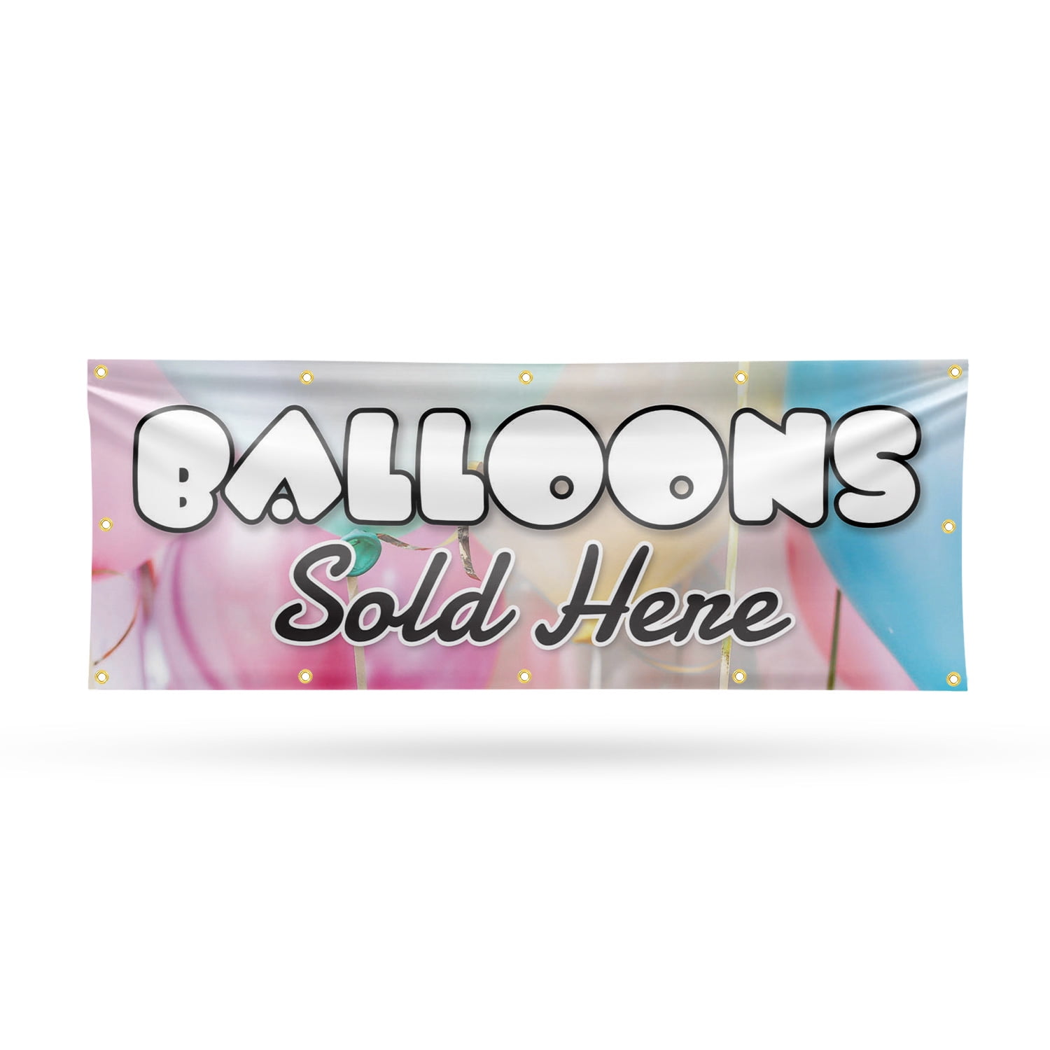Balloons Sold Here Banner Sign 48 Inch x 120 Inch | 13 oz Vinyl with ...