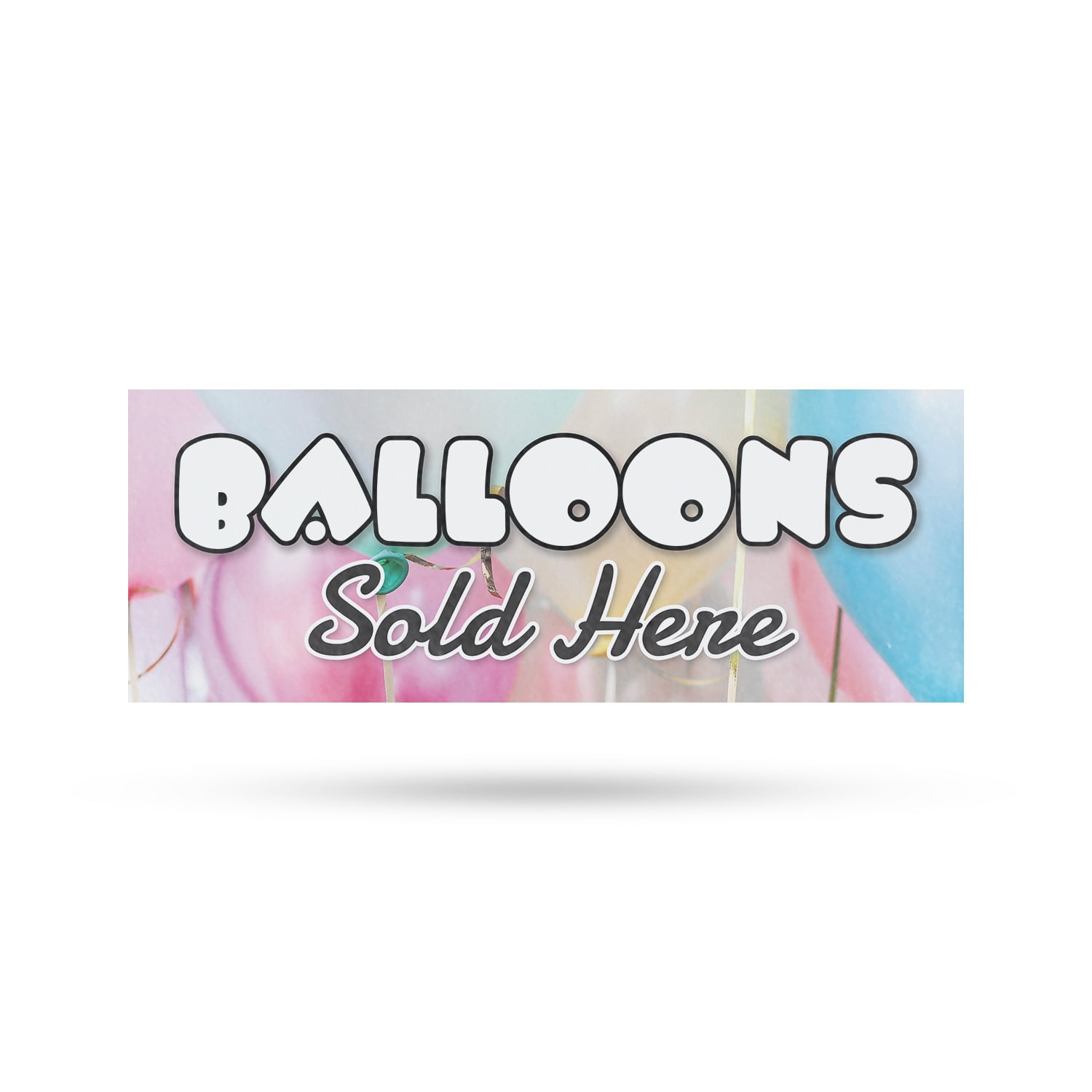 Balloons Sold Here Vinyl Decal 24 Inch x 9 Inch Weatherproof Heavy-Duty ...