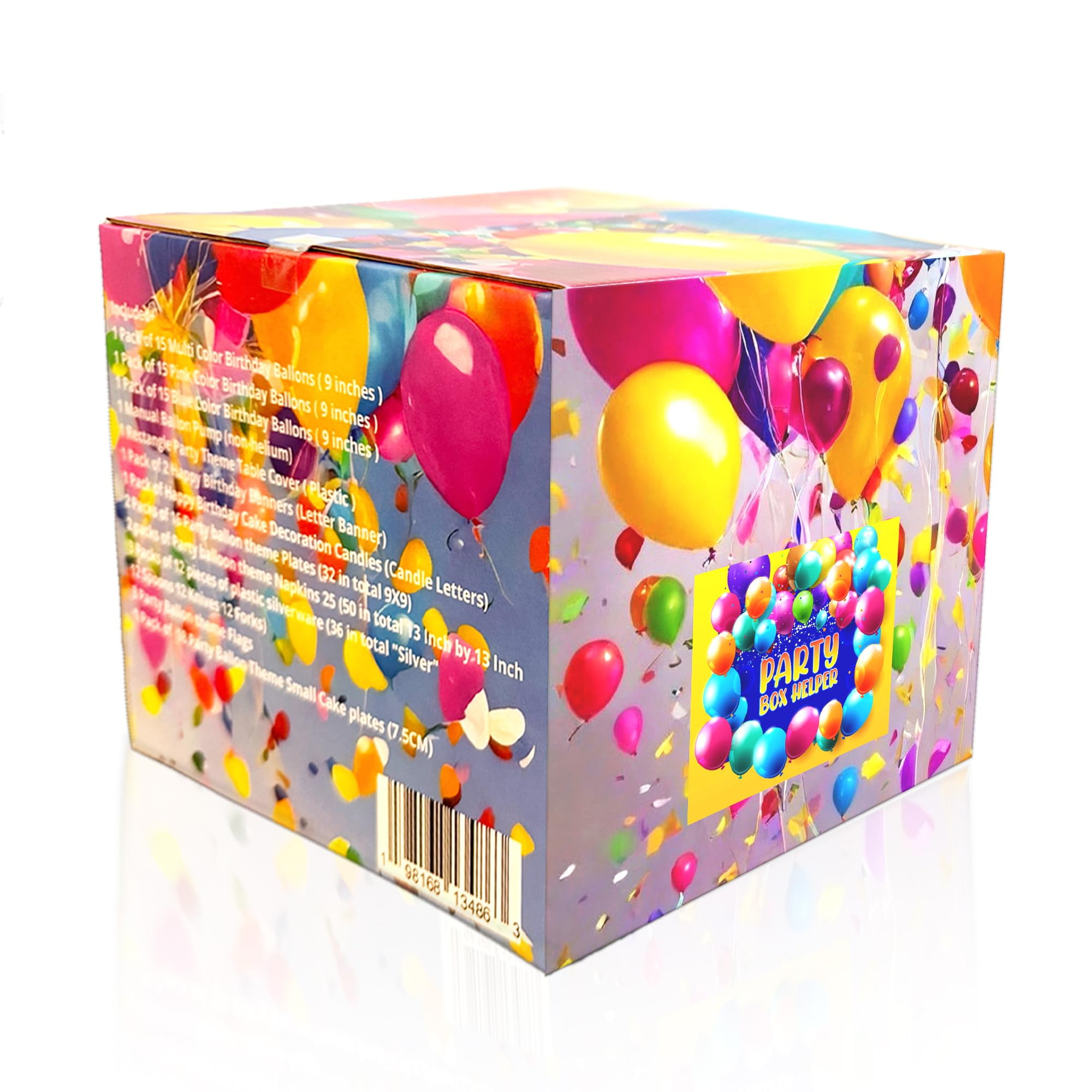 Balloons Theme Happy Birthday Decorations & KKS1 Supplies -Party Box ...