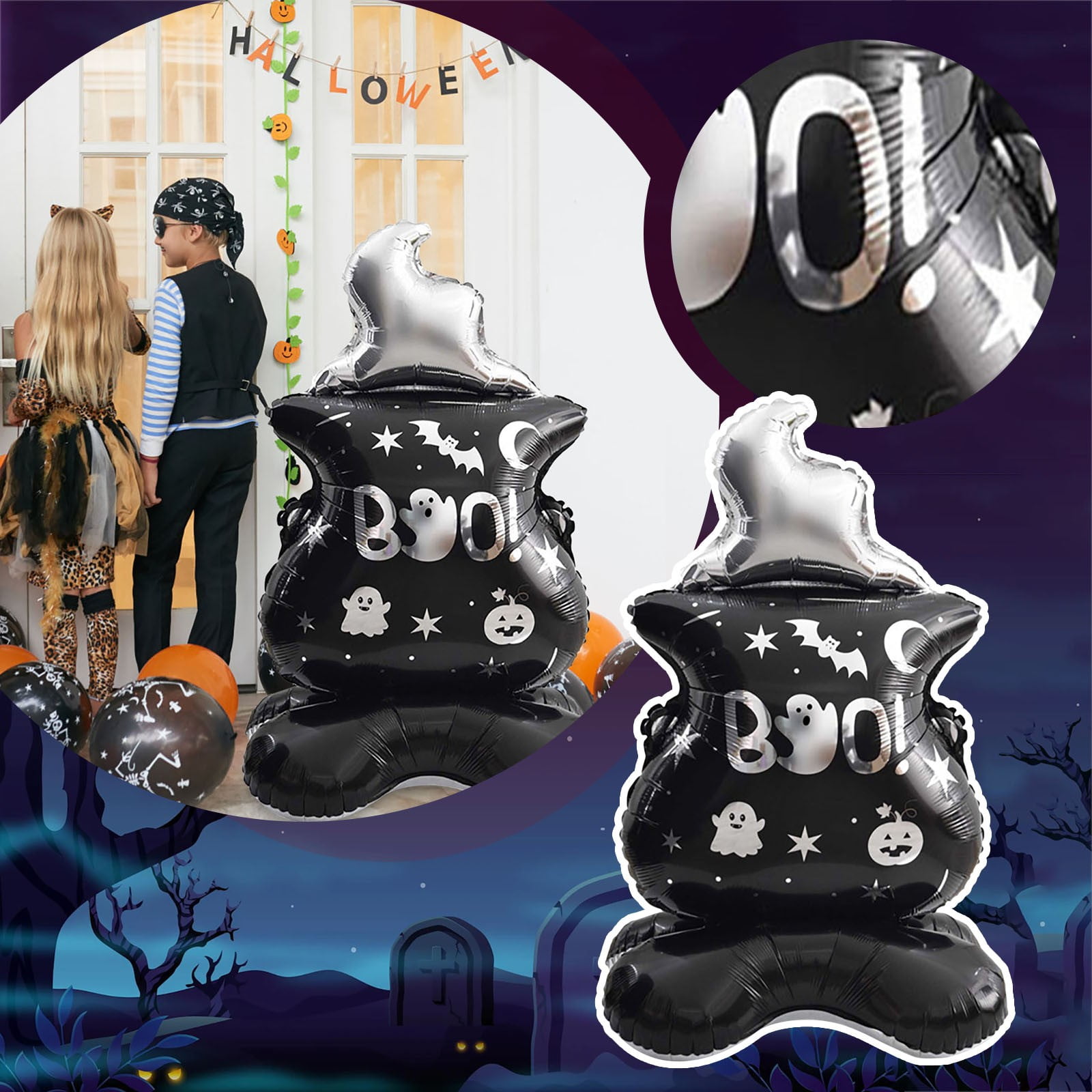 Balloons Themed Party Decorations Filled Ghostly Inflatables Helium for ...