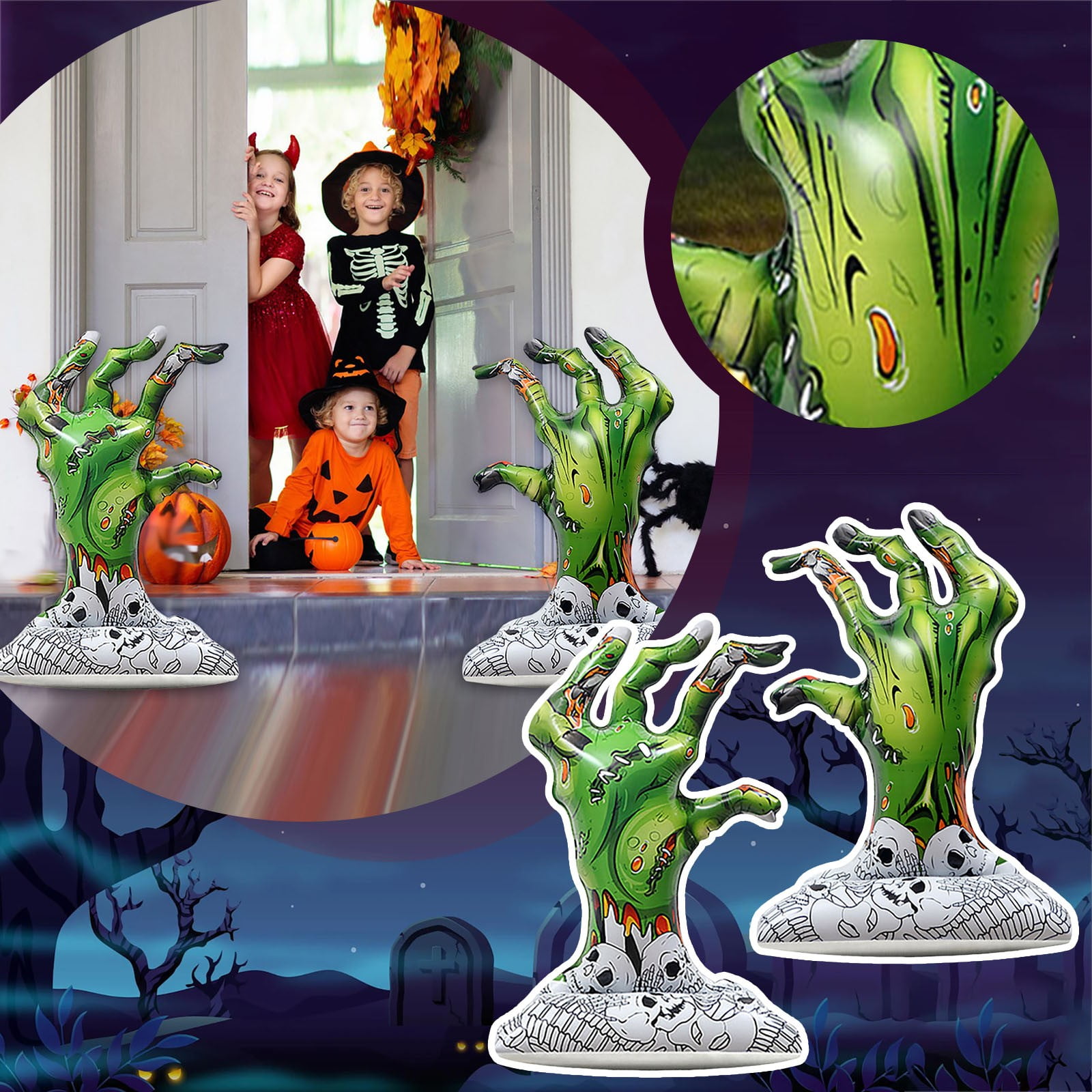 Balloons Themed Party Decorations Filled Ghostly Inflatables Rose Fans ...