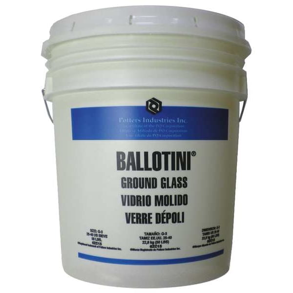 Ballotini Ground Glass Blast Media, 53 lb, Pail G3 (25-40) - Walmart.com