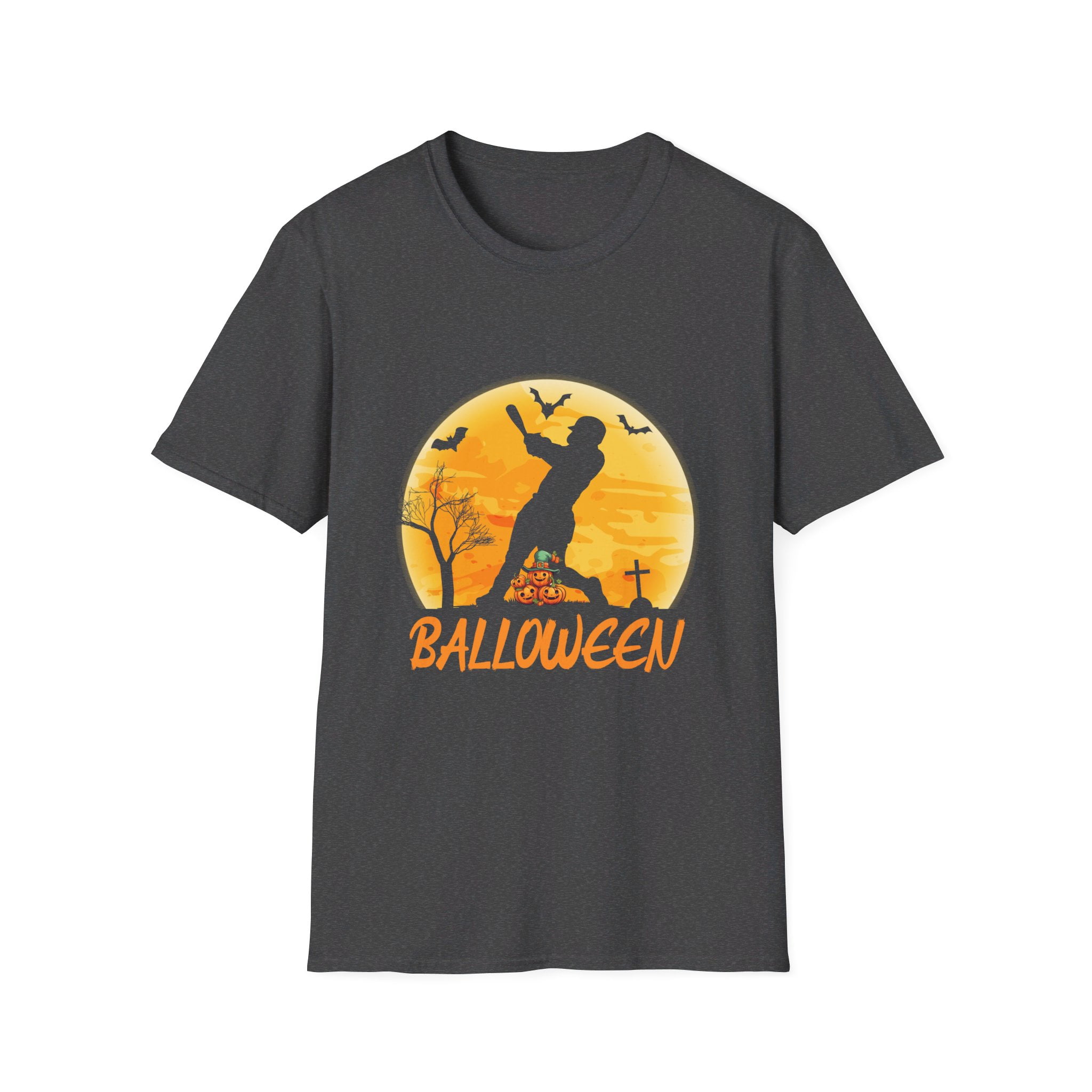 Balloween Baseball Halloween October T-Shirt - Walmart.com