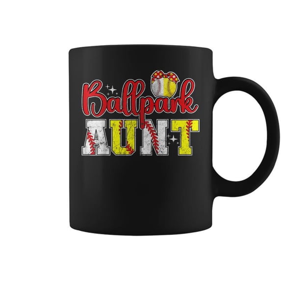 Ballpark Aunt Softball Baseball Aunt Coffee Mugs - Walmart.com