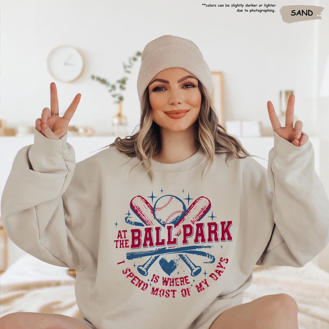 At The Ballpark Baseball Sweatshirt, Retro Baseball Mom Gift, Baseball ...