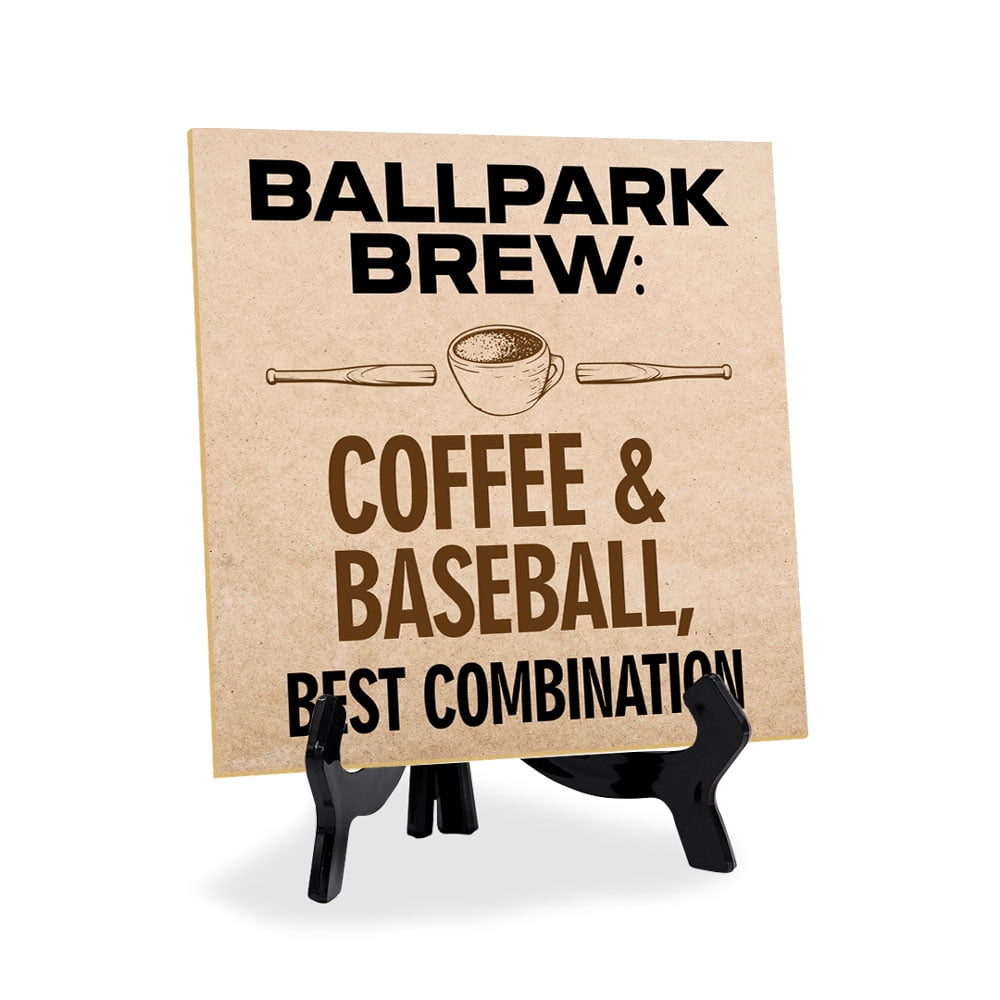 Ballpark Brew: Coffee & Baseball, Best Combination 5"x 5" Square Table ...