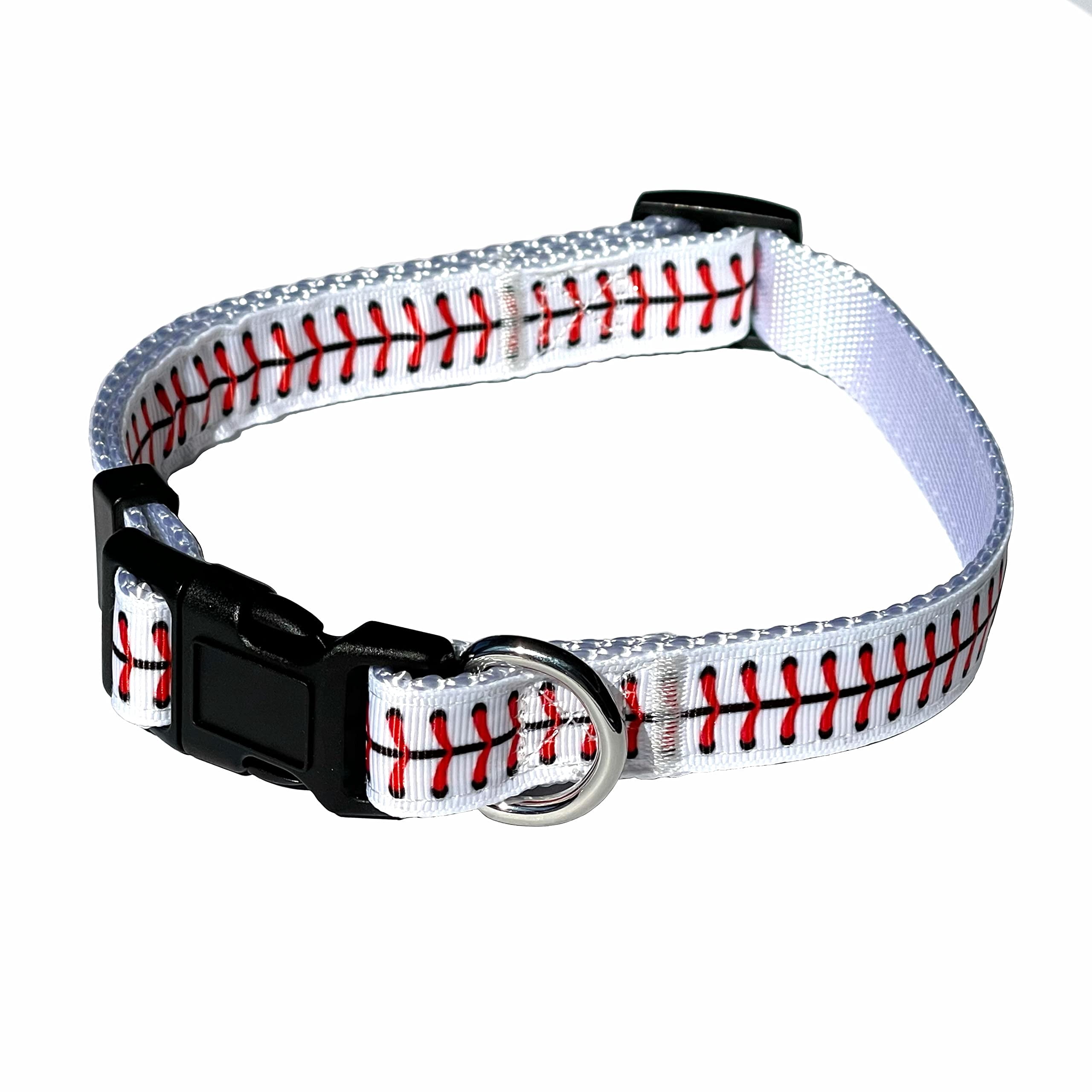 Ballpark Elite Baseball Dog Collar | Durable Nylon Collar with Baseball ...