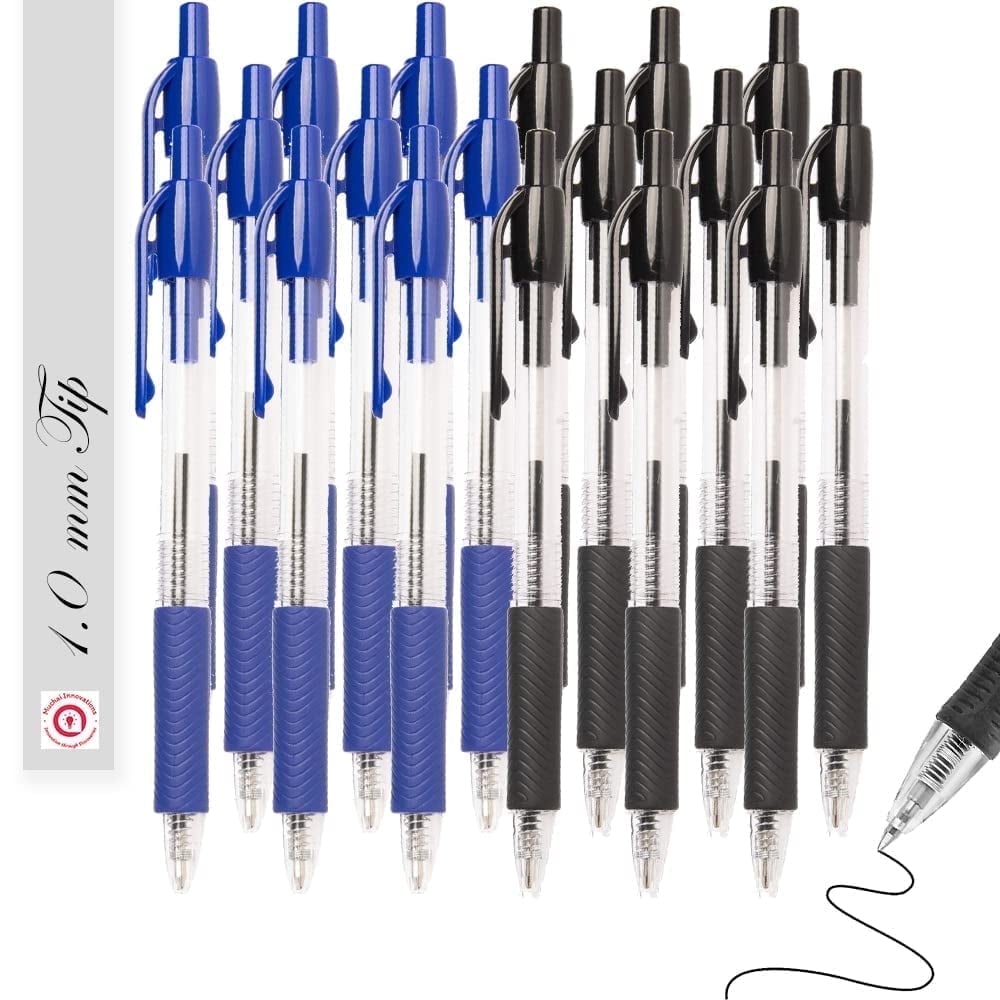 Ballpoint Pens – Retractable, Bold 1.0mm Tip, Smooth Quick-Dry Ink ...
