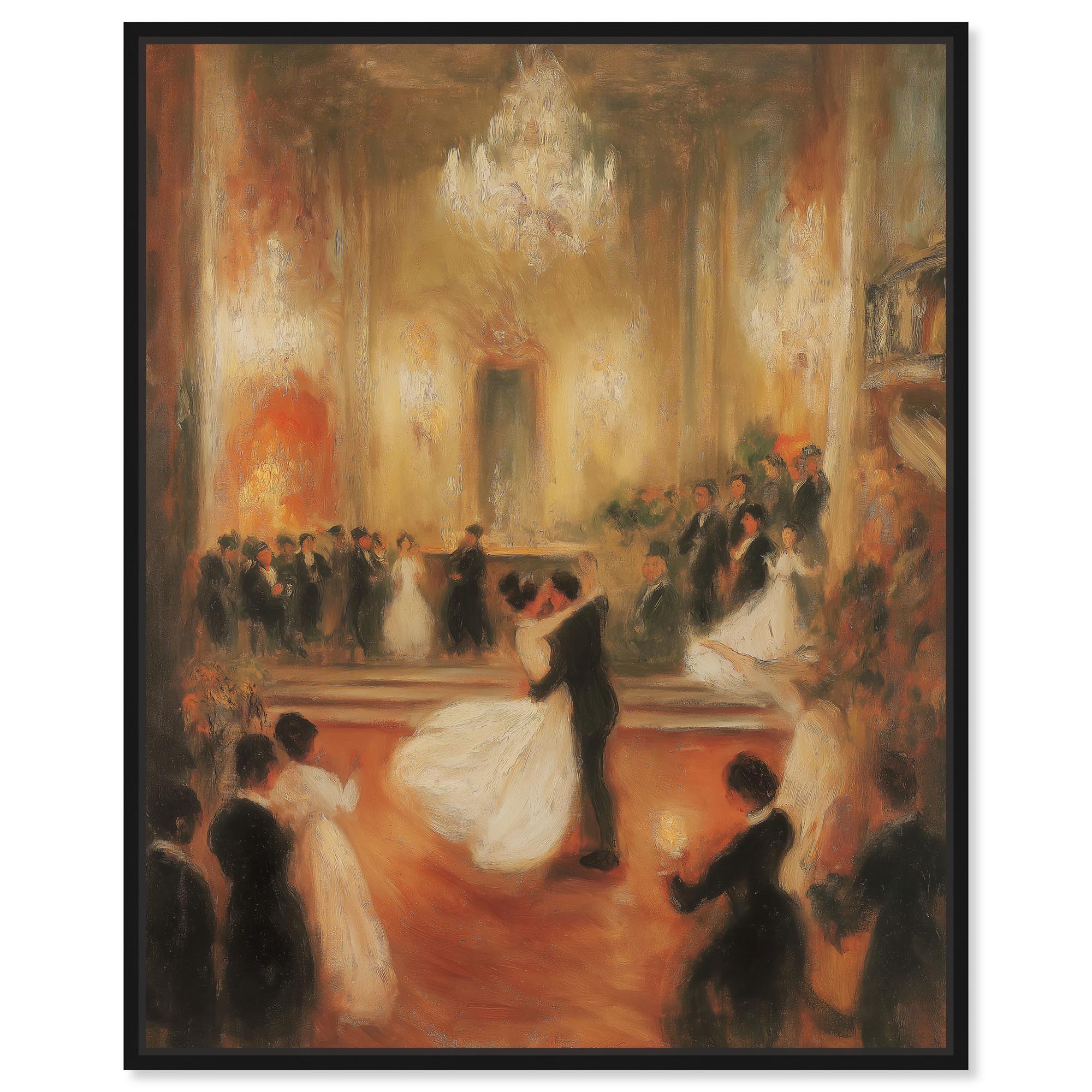 Ballroom Dance Canvas Vintage Wall Decor by Art Remedy, Black Frame, 20 ...
