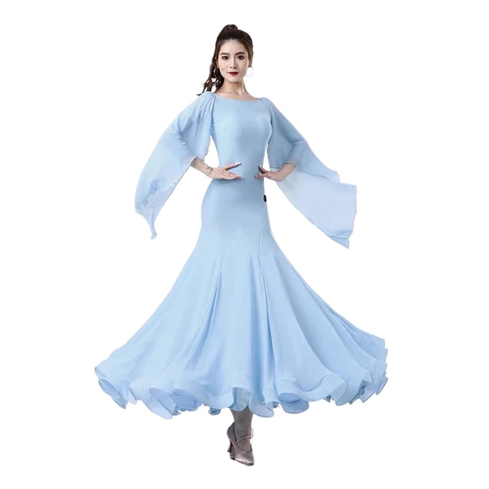 Ballroom Dance Dress Women's Elegant Lace Party Modern Costumes Big ...