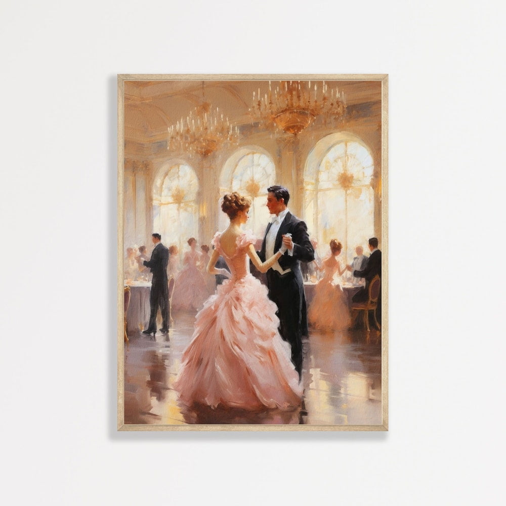 Ballroom Dance Print Retro Dancing Portrait Painting Vintage Home Decor ...