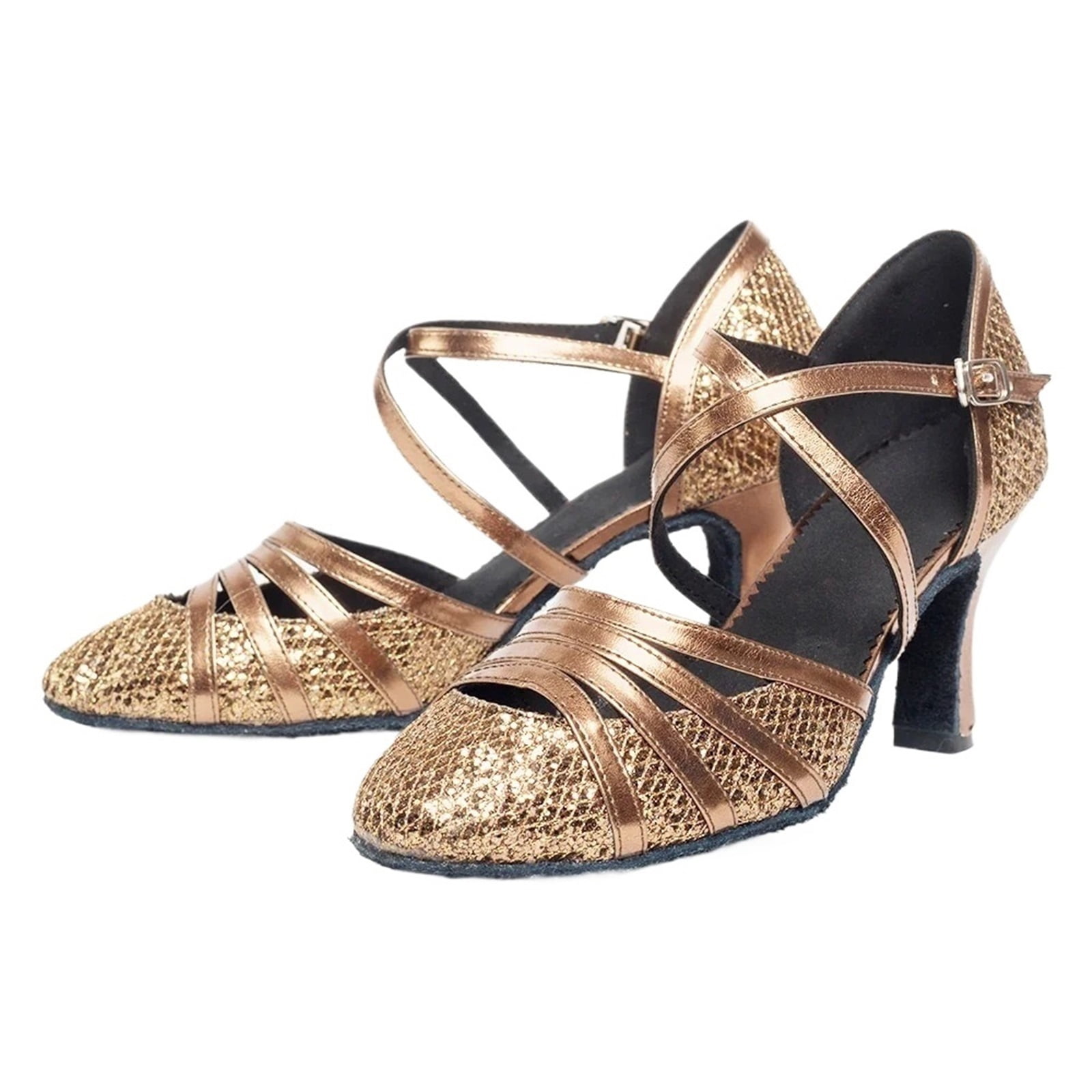 Ballroom Dance Shoes Women Glitter Modern Dance Shoes Salsa Ballroom ...