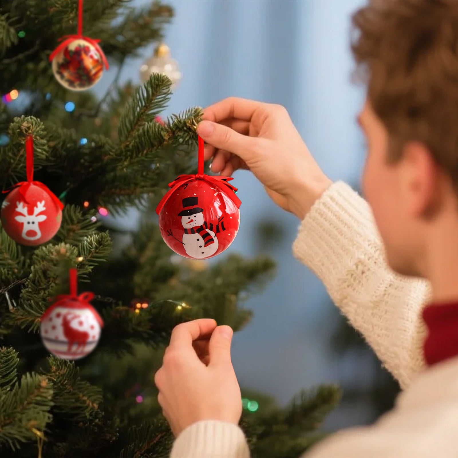Balls Ornaments for Christmas Tree Xmas Ball Ornaments Set-Decorative ...