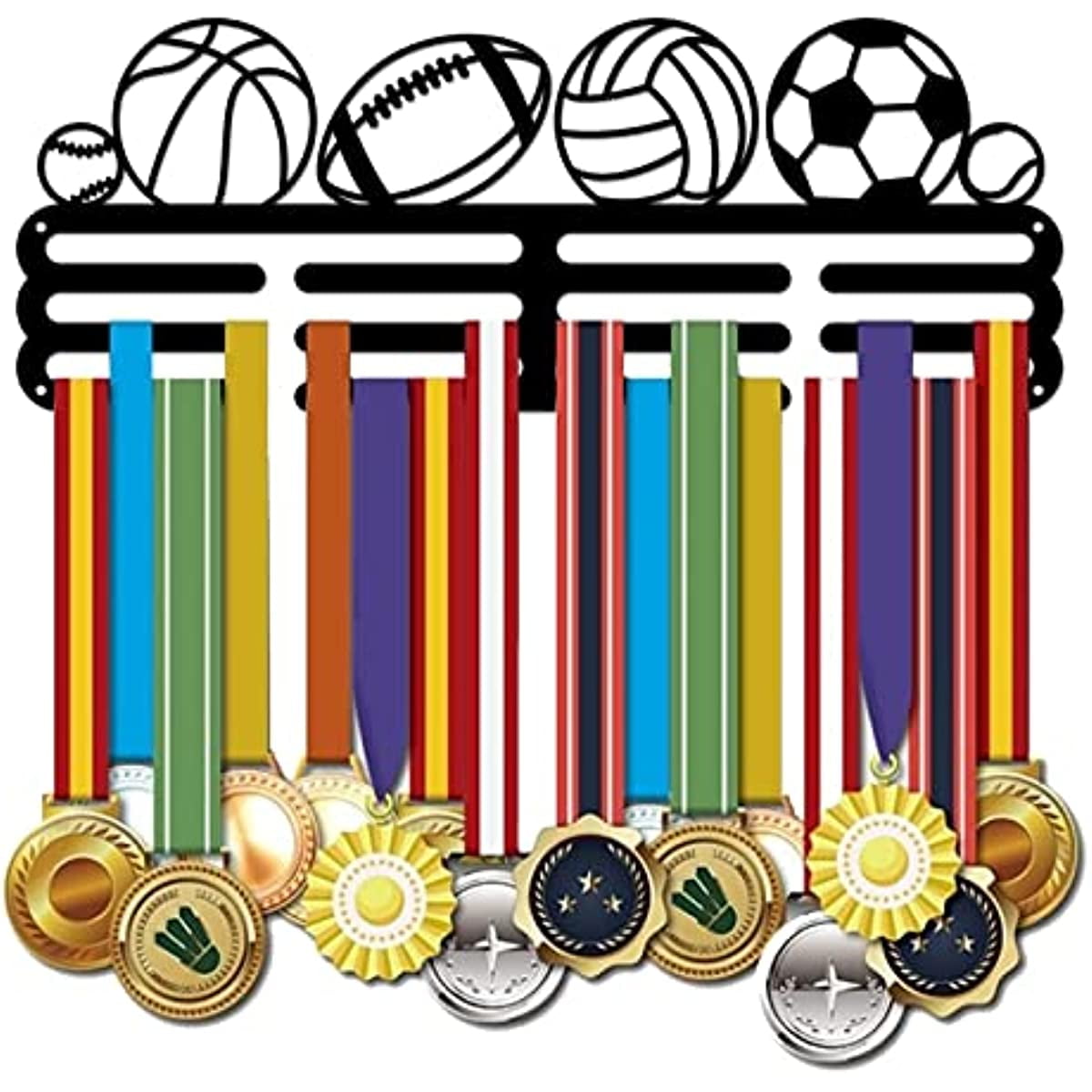 Balls Sports Medal Display Hanger Baseball Medal Holder Soccer Iron ...