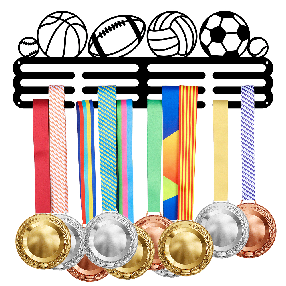 Balls Sports Medal Display Hanger Baseball Medal Holder Soccer Iron ...