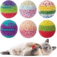 Balls, Yarn Ball with Bell Inside, Kitten for Indoor Cats Kitty ...