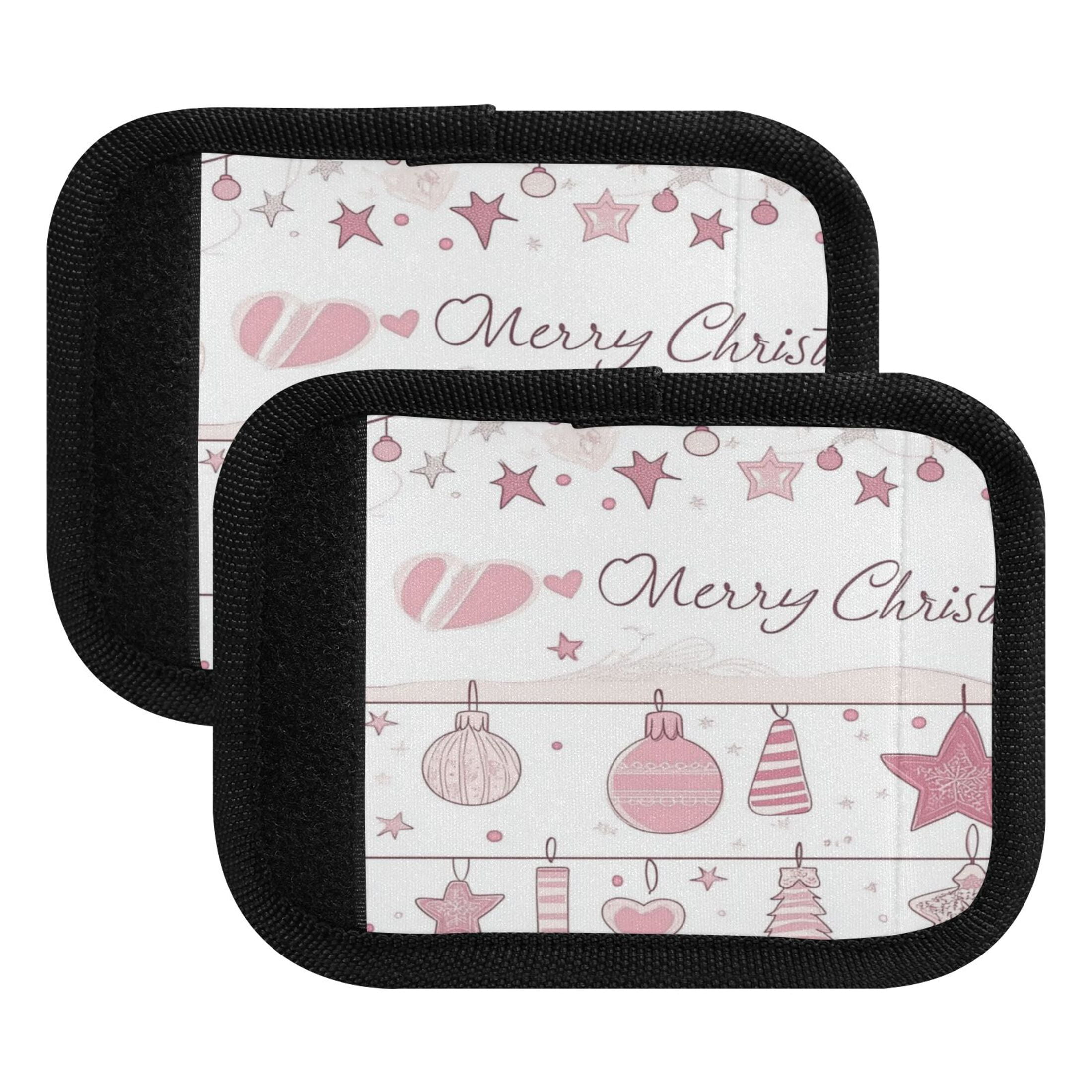 Balls and Hearts Pattern 2Pack Luggage Handle Wrap For Suitcase Travel ...