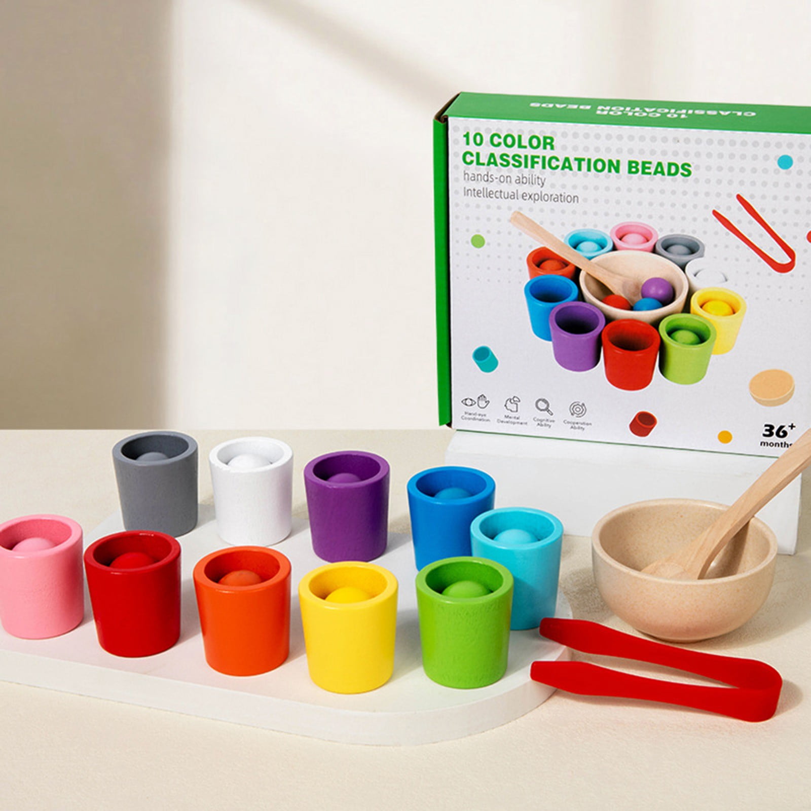 Balls in Cups Toddler Montessori Toys for 1 Year Old + Kids Preschool ...