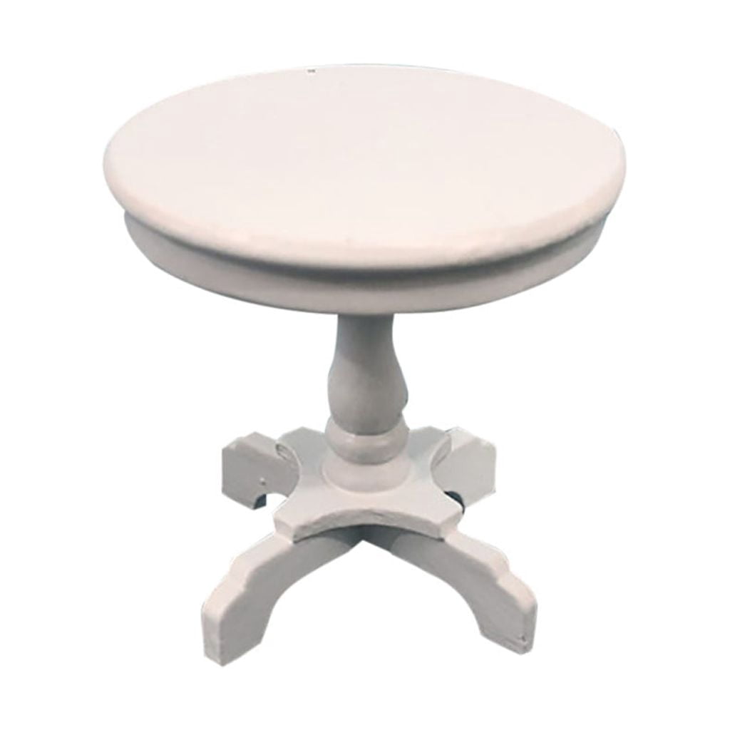 BallsFHK 1:12 Dollhouse Furniture Miniature Wooden Round Side Table ...