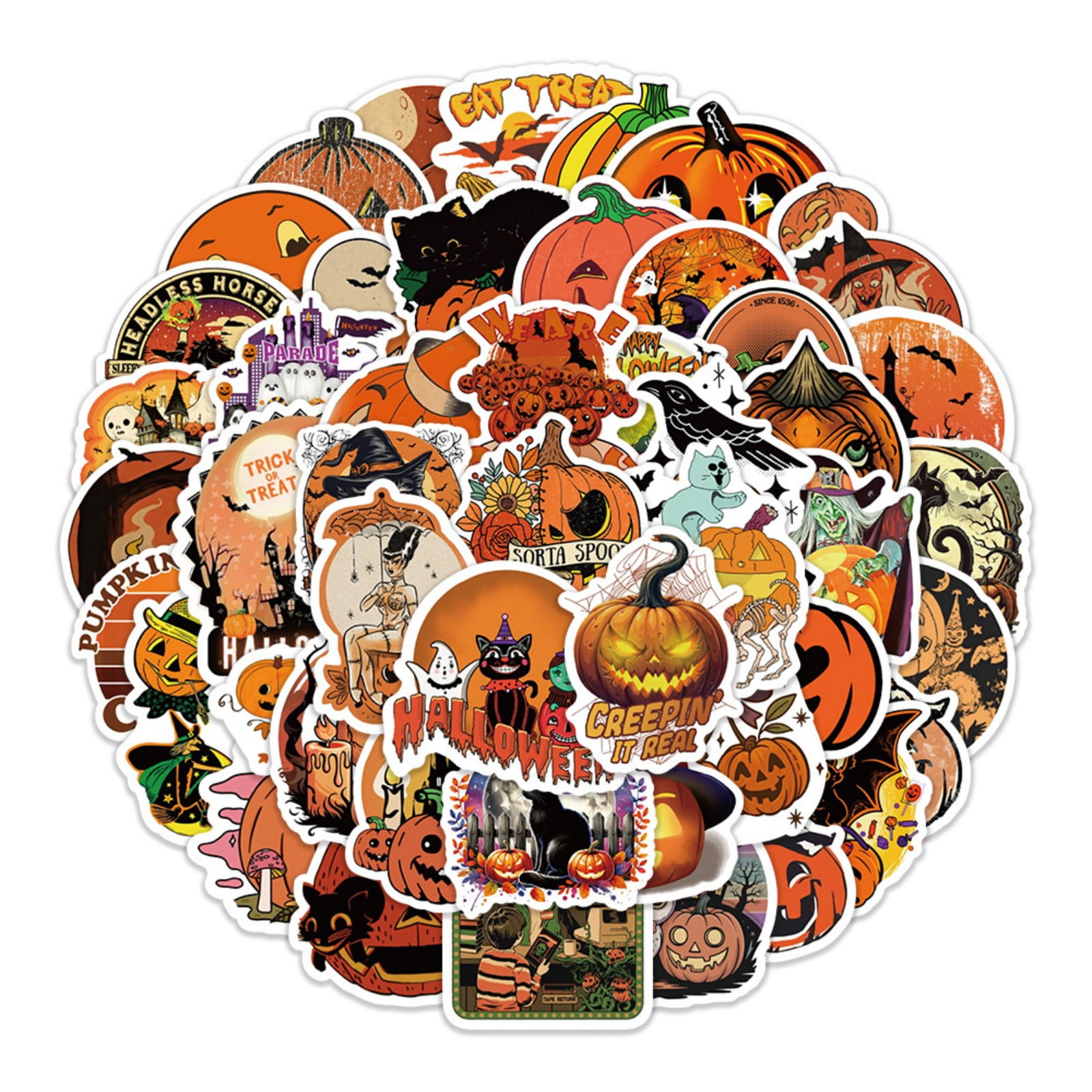 BallsFHK 50-Pack Scary Face Graffiti Stickers - Horror Skull Halloween ...