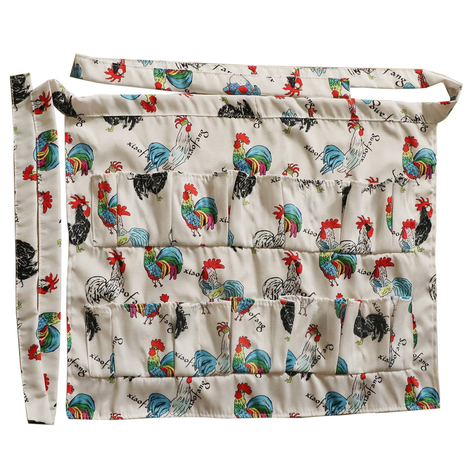 BallsFHK Apron Eggs Gathering Apron 12 Deep Pockets Hold Chicken ...