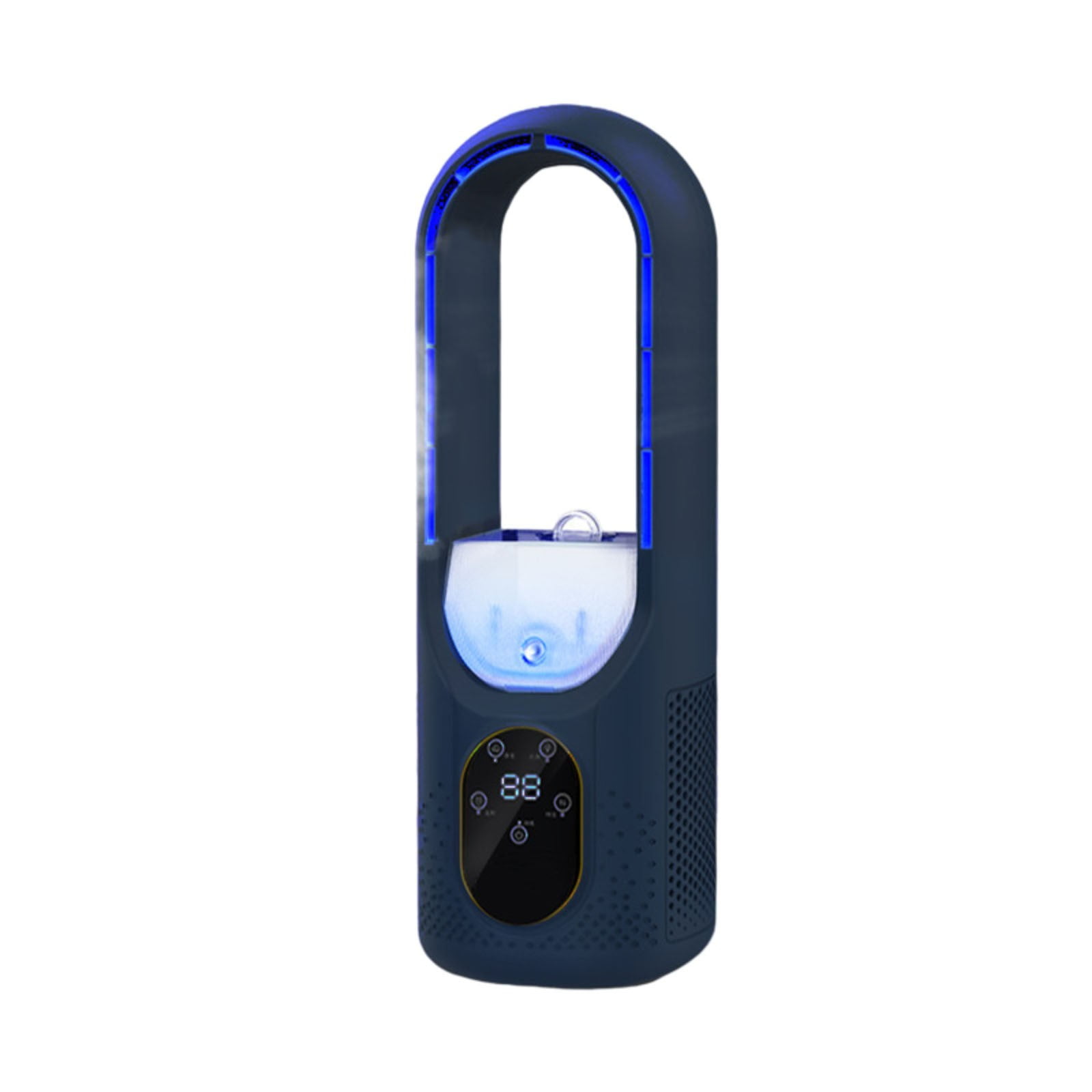 BallsFHK Bladeless Desk Fan, 2 In 1 Water Misting Fan Small Bladeless ...