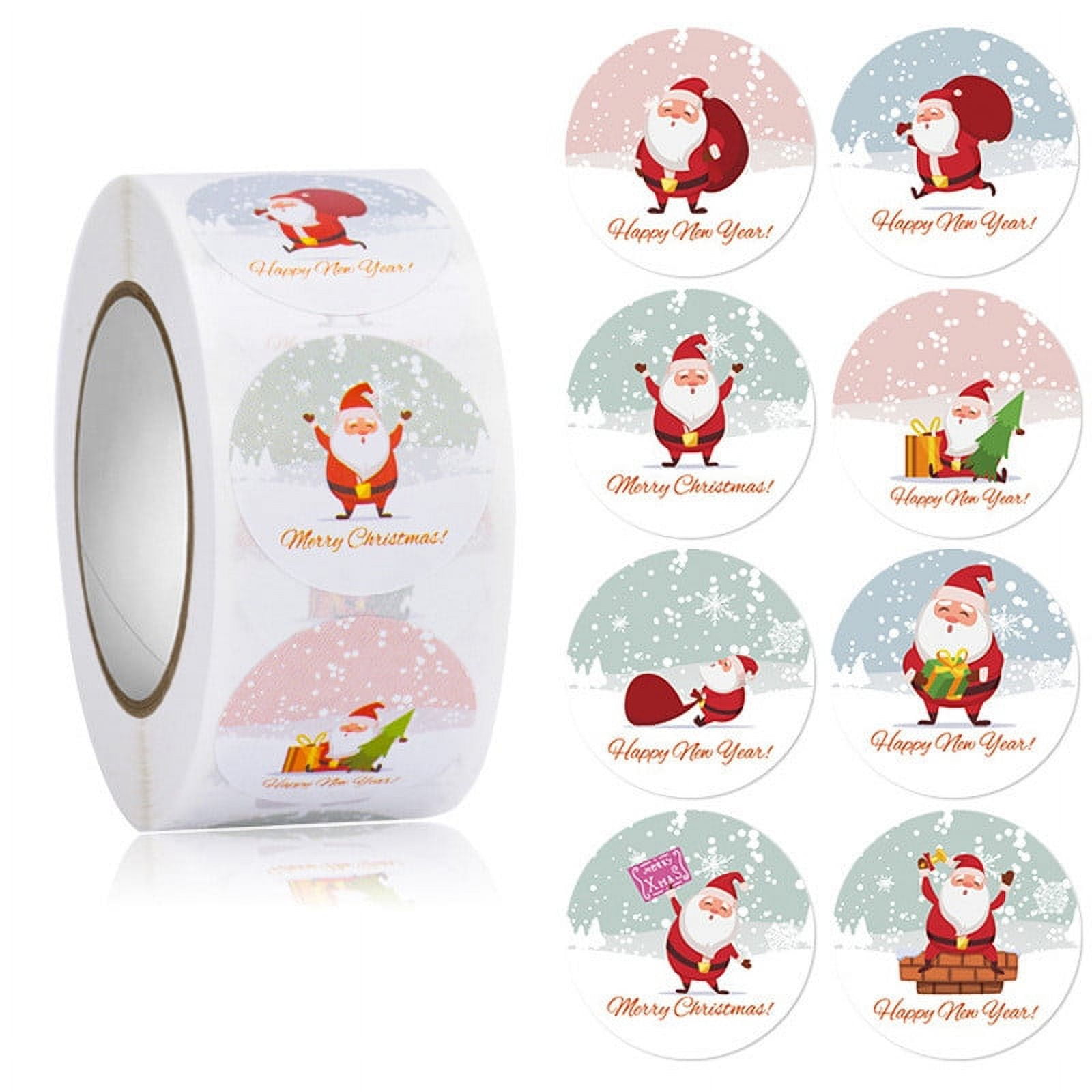 BallsFHK Christmas Clearance Christmas Stickers 1 Roll 500 Posts Santa ...