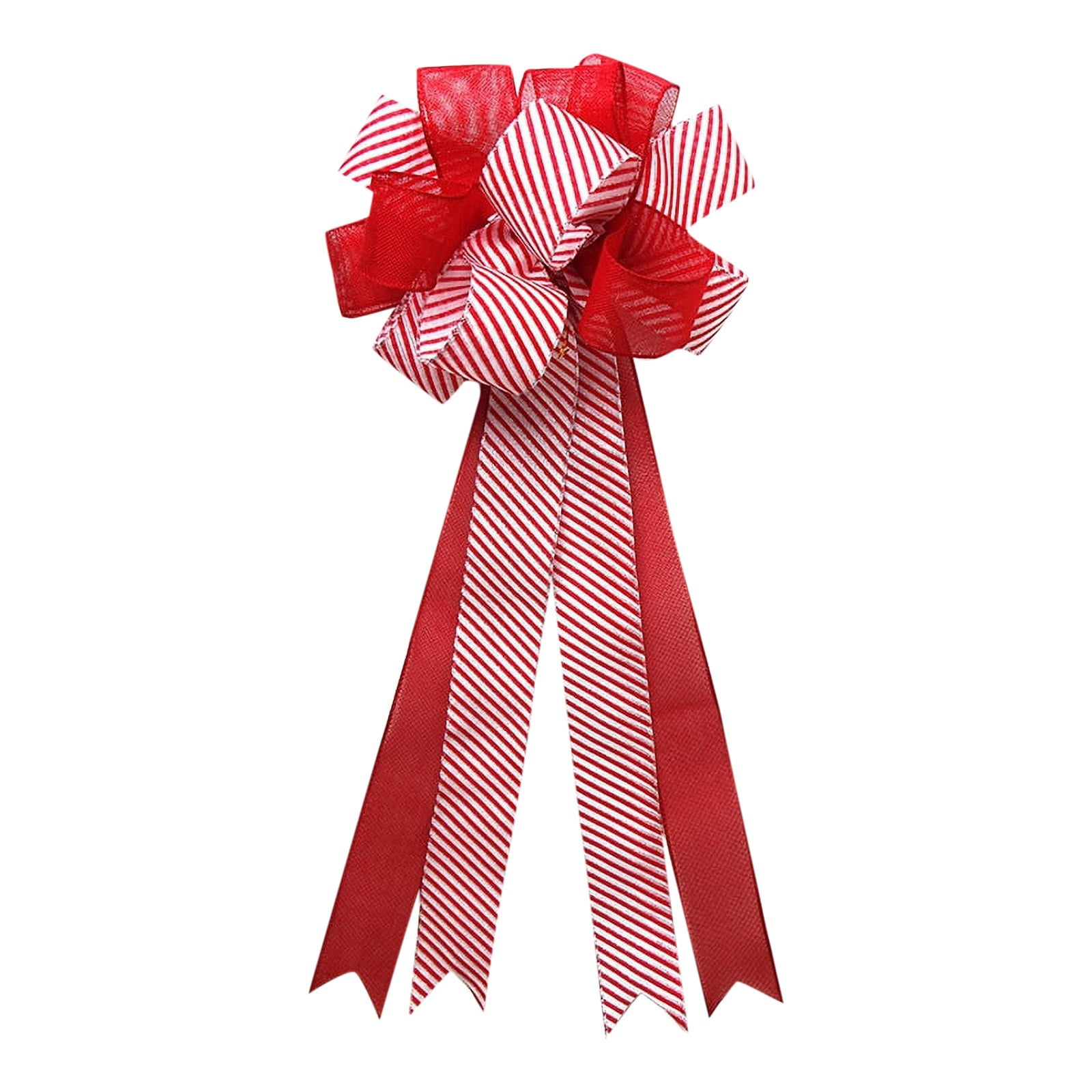 Ballsfhk Ribbon Wreath Bow 10in Wide 18in Long Tails Christmas Tree