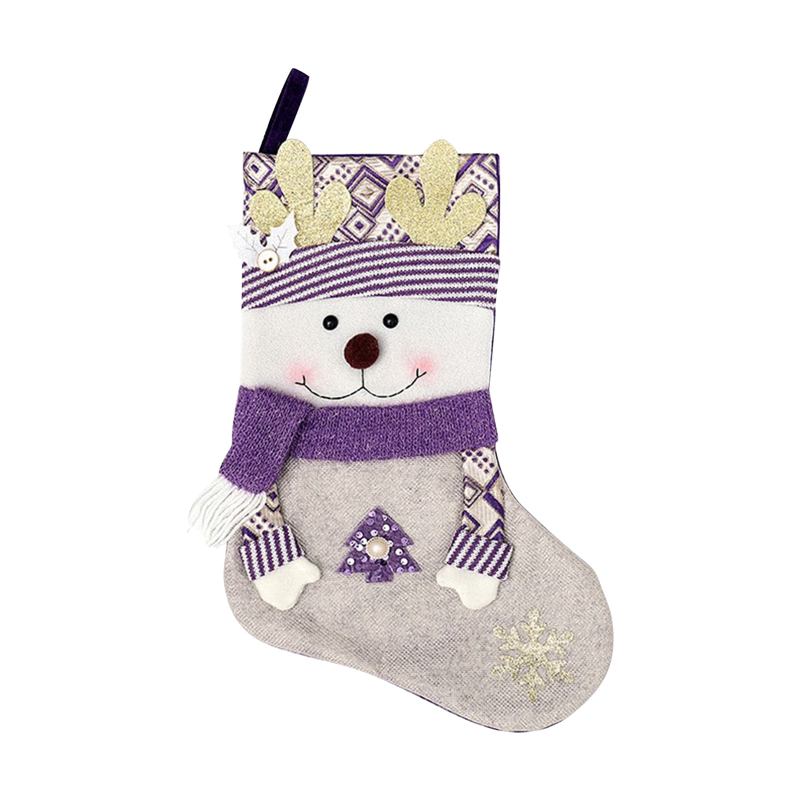 BallsFHK Cute Christmas Stocking, Santa Boots For Stuffing, Hairy Santa ...