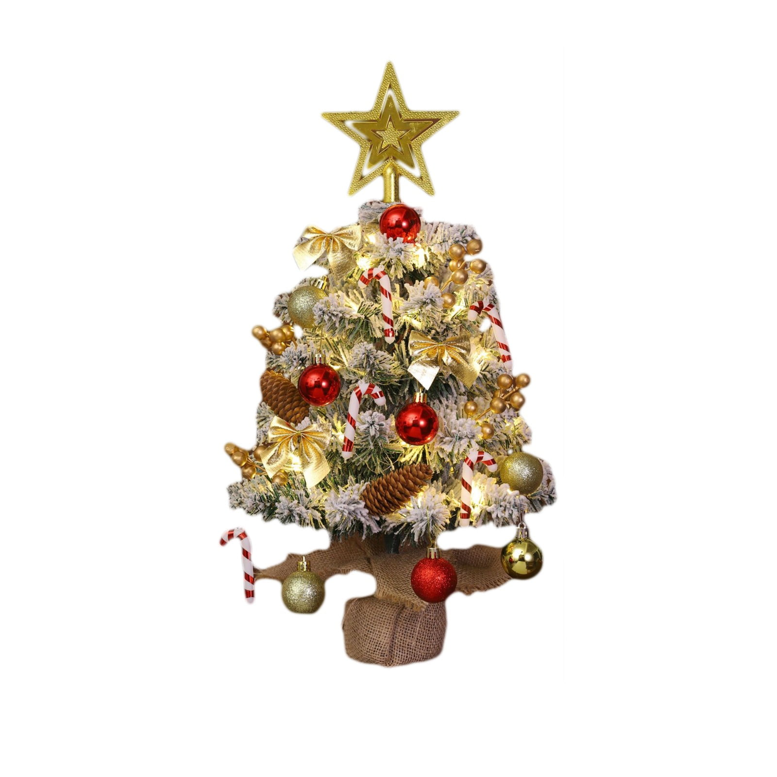 BallsFHK Desktop 45cm Christmas Tree - Knitted And Illuminated ...