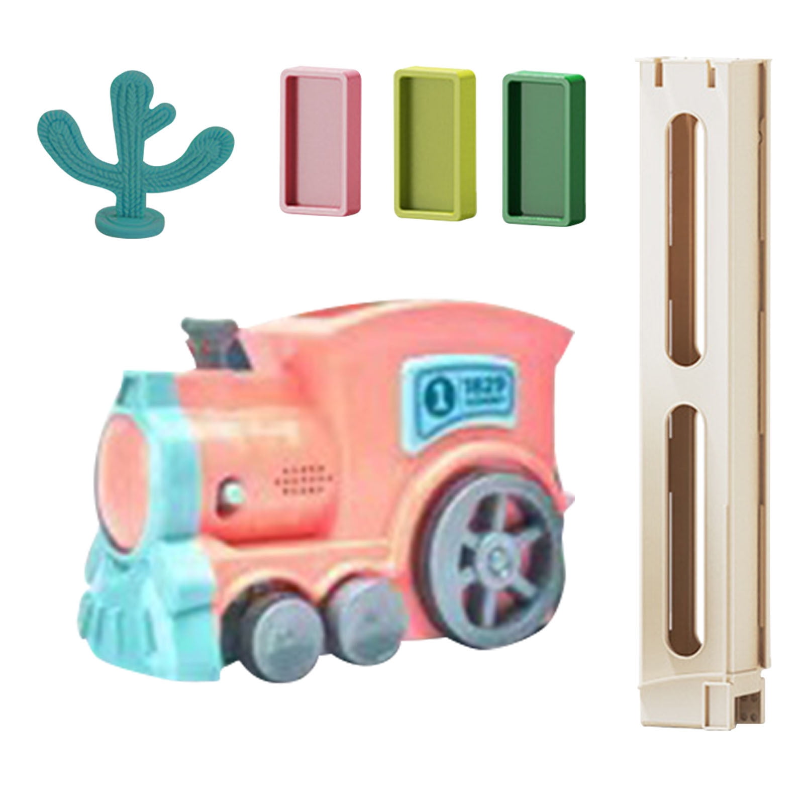 BallsFHK Game Train Toys, Birthday Gift Toy Train Set With 60 Pieces Automatic Stacking Creative ...