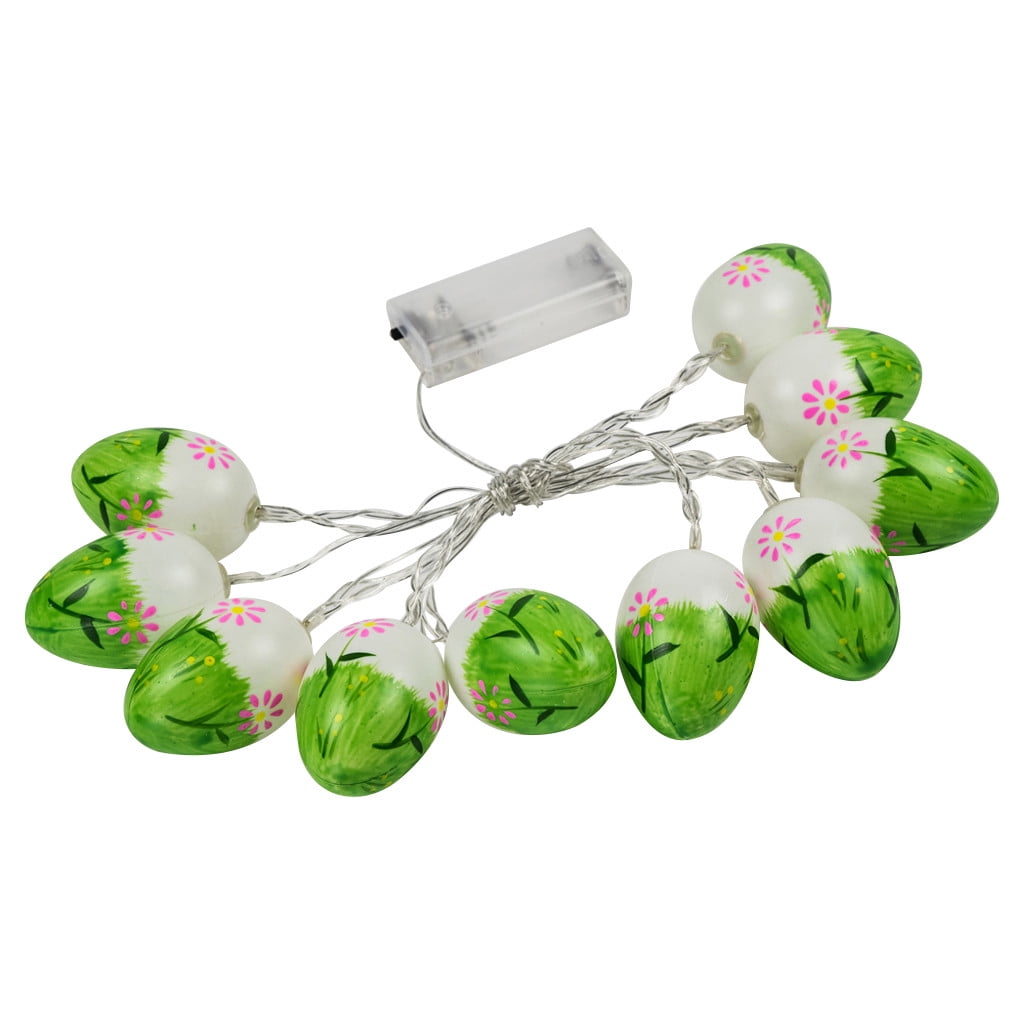 BallsFHK Green Easter String Lights Decorative Lights 10 LED Battery ...