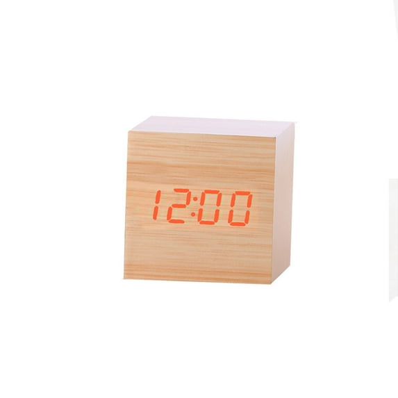 BallsFHK New Modern Wooden Wood Digital LED Desk Alarm Clock Timer ...