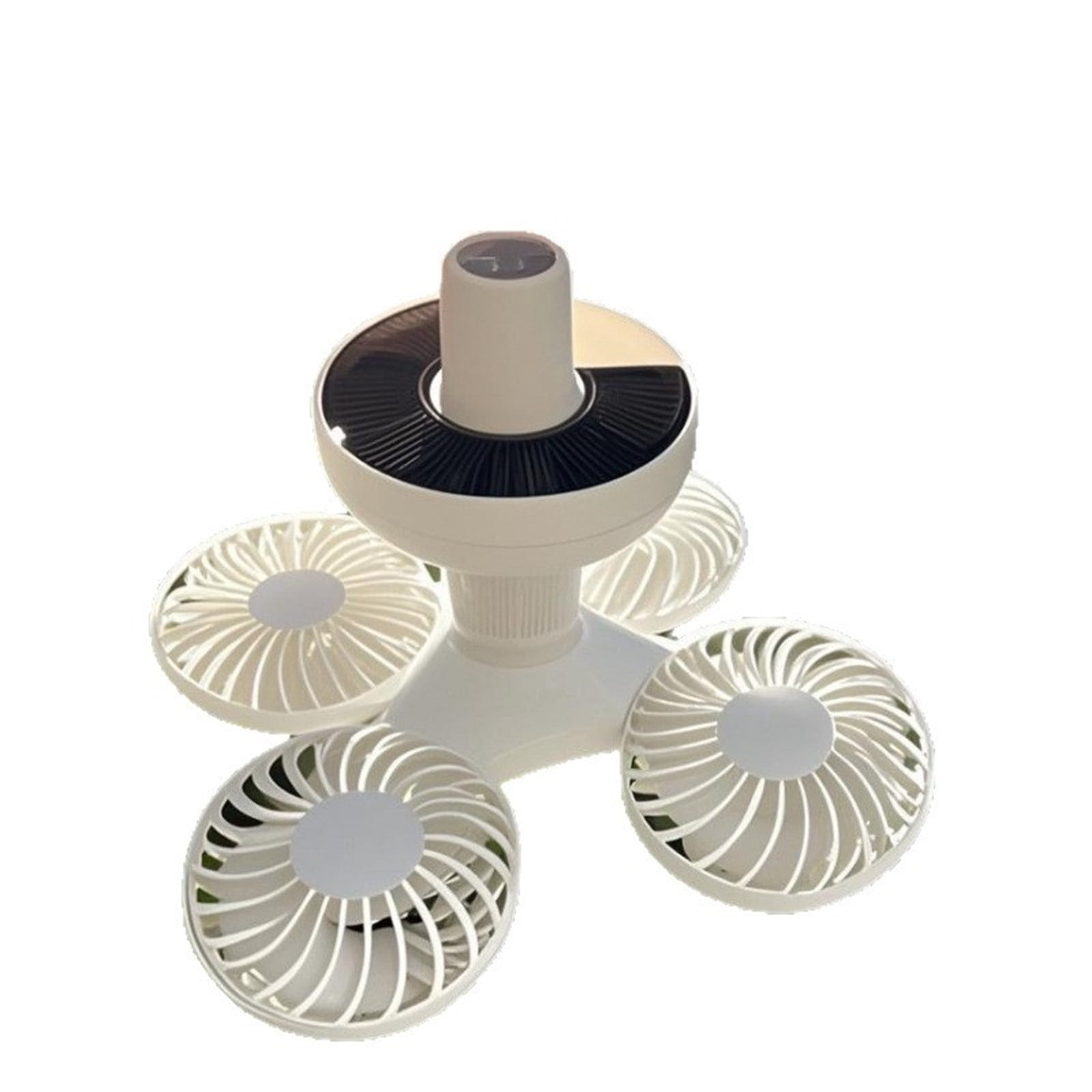 BallsFHK Solar Folding Fan Light USB/Solar Charging Lighting Camping ...