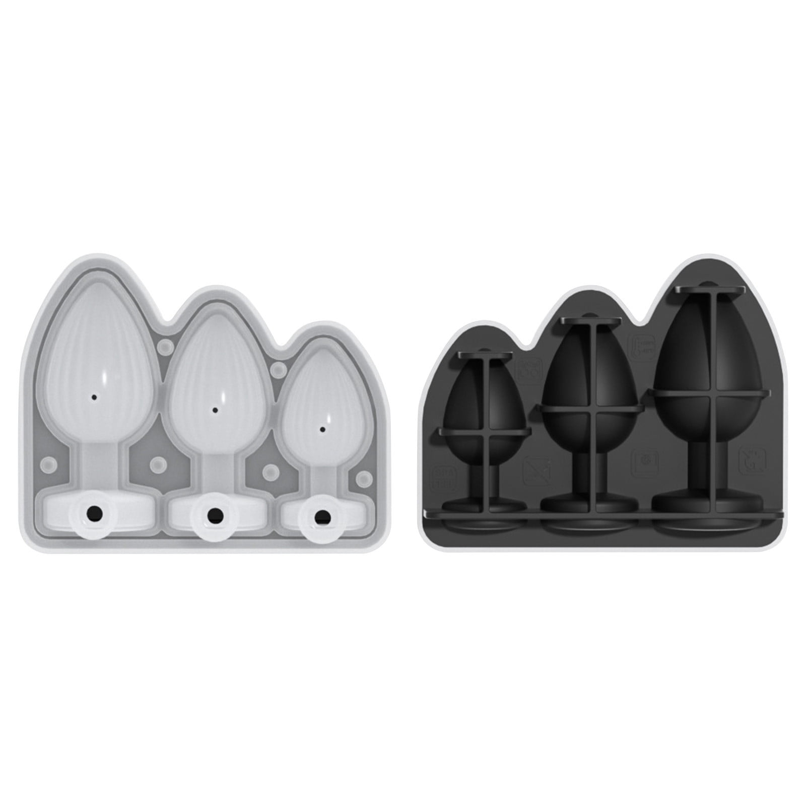 BallsFHK Whiskey Cubes Mold, Funny Shape Cubes Tray With Funnel, Party ...