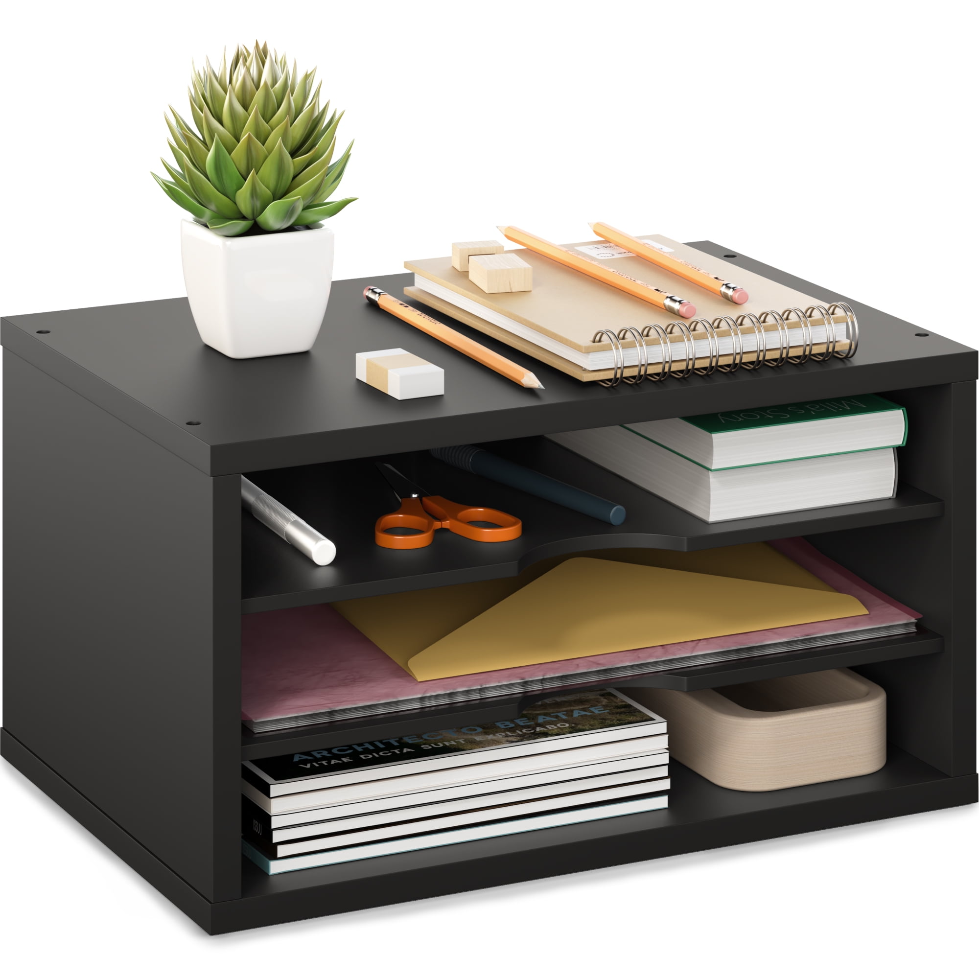 Ballucci 3-Tier Stackable Paper Organizer, Office Desk Organizer ...