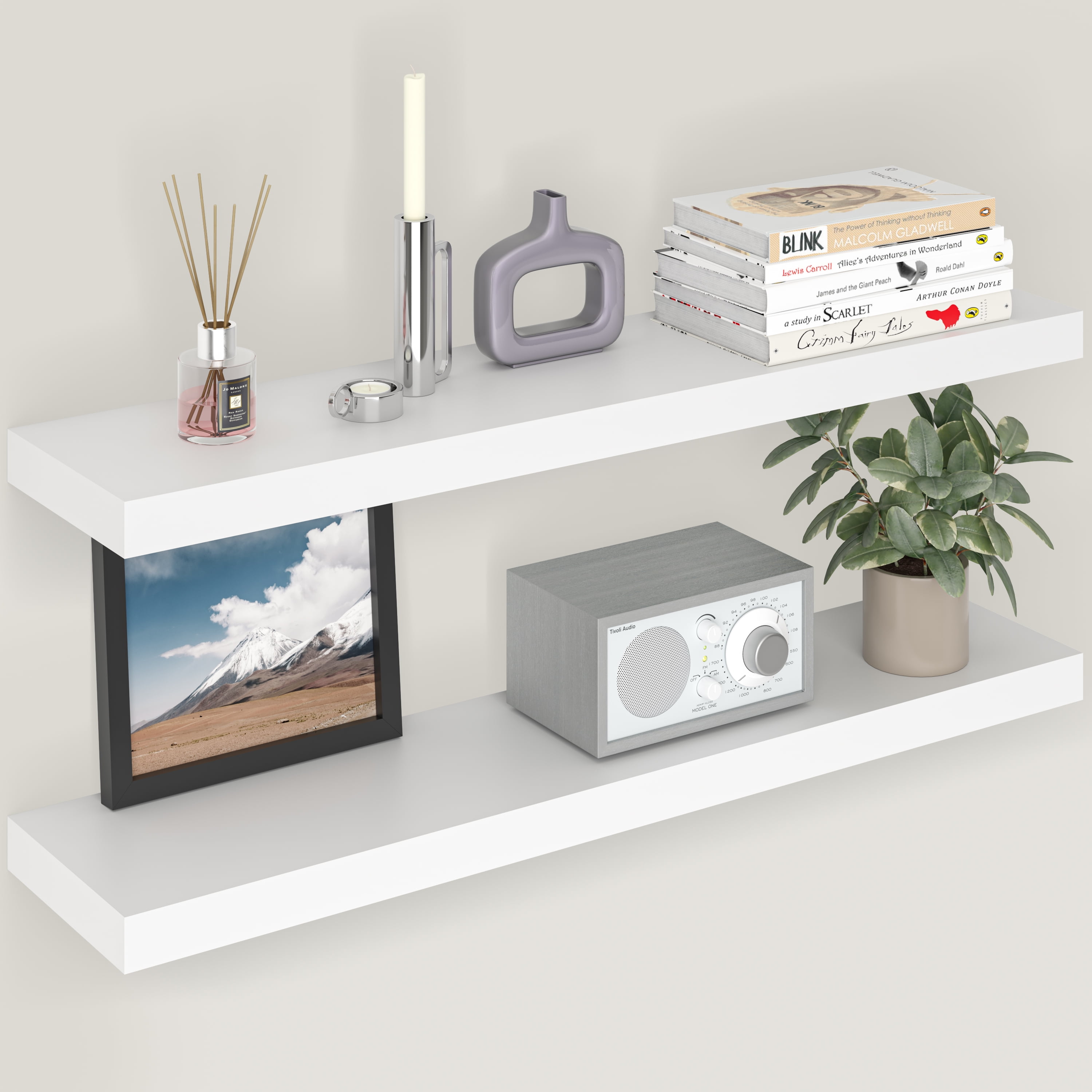 Ballucci 36" Floating Shelves, 2-Pack Wood Wall Shelf Set with ...