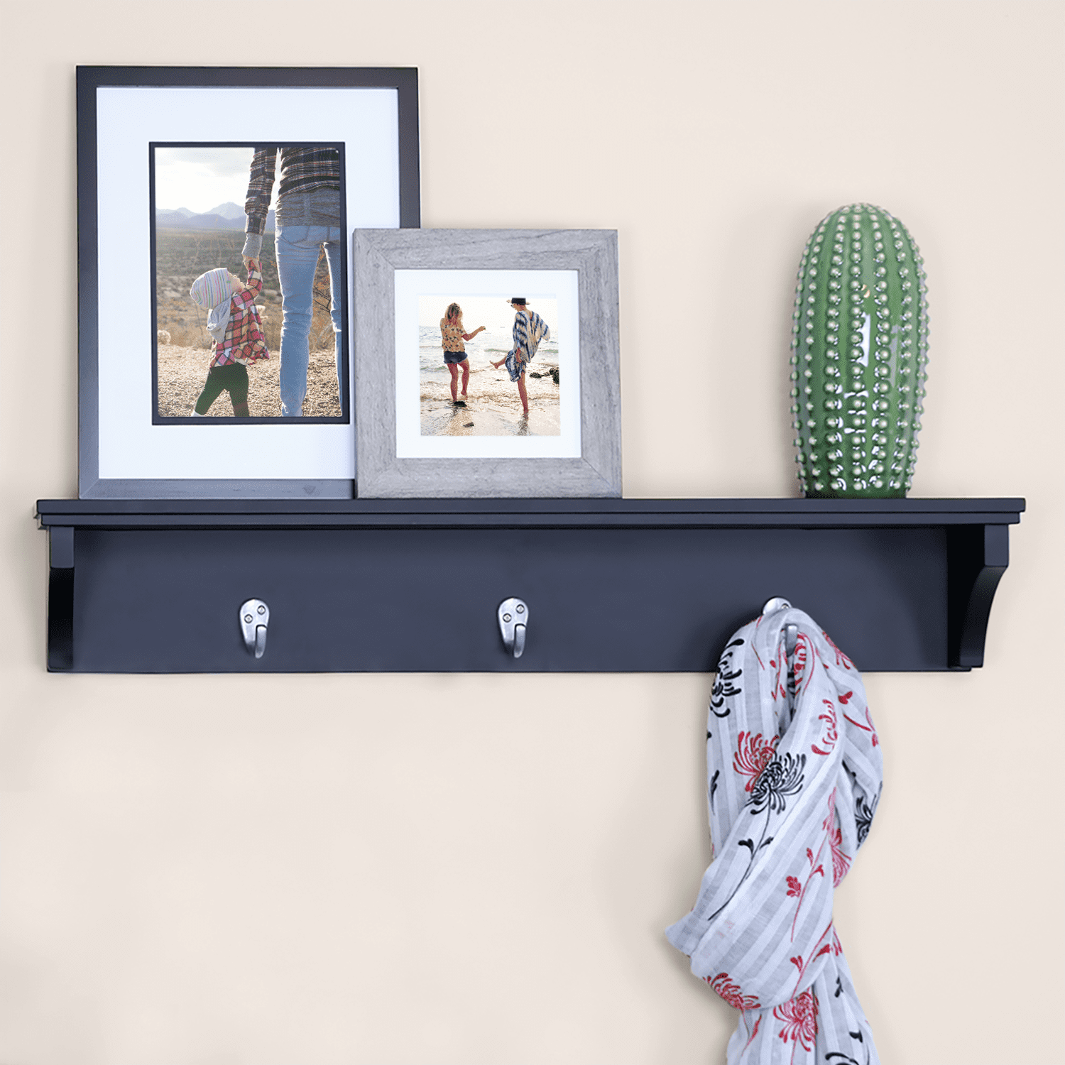 Ballucci Coat Rack Shelf Wall Mount, Entryway Organizer with 3 Metal ...