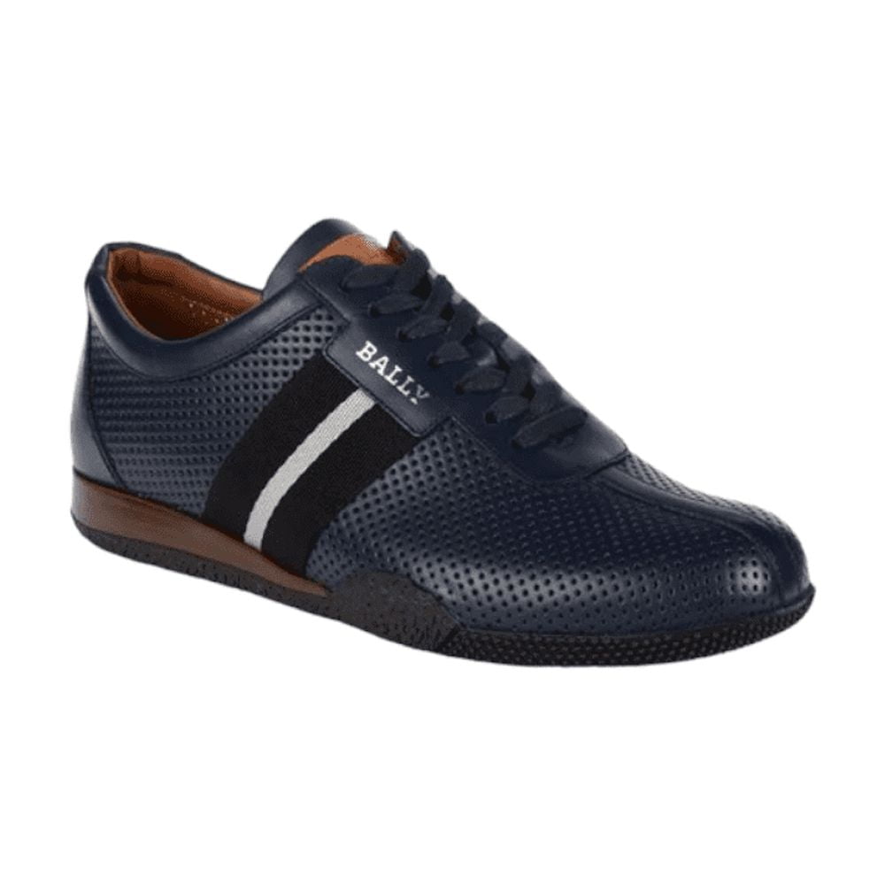 Bally Frenz Men's 6230484 Ink Perforated Leather Sneakers MSRP $535 NEW ...