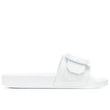 Bally Jeline White Buckle Strap Slide Sandals, Brand Size 35 (US Size 4 ...