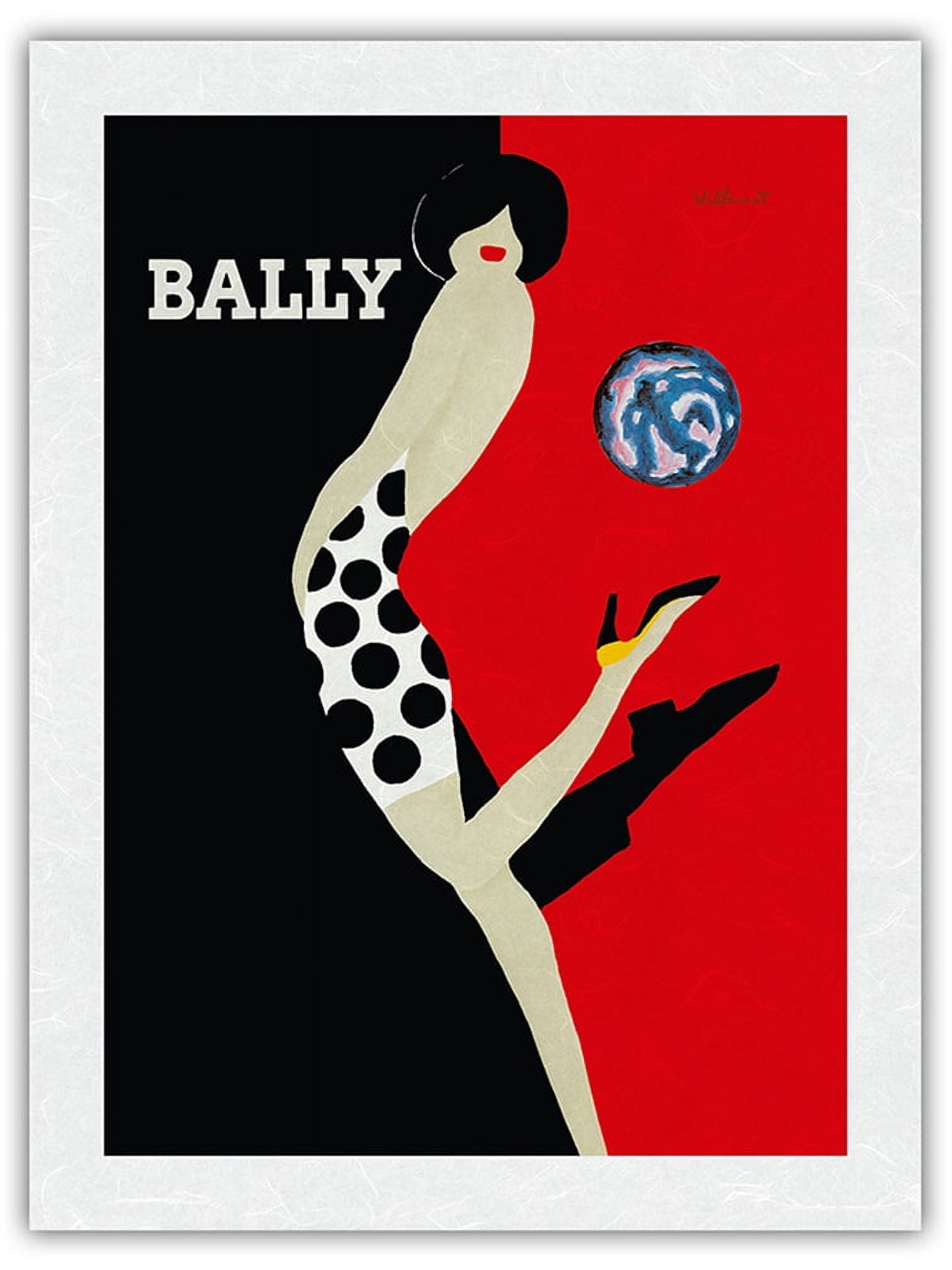 Bally Kick - Bally Shoes - Vintage Advertising Poster by Bernard ...