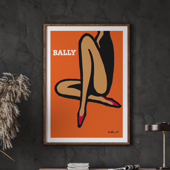 Bally Legs Woman Poster, Bally Legs Orange Print, Bally Shoes, Gallery ...