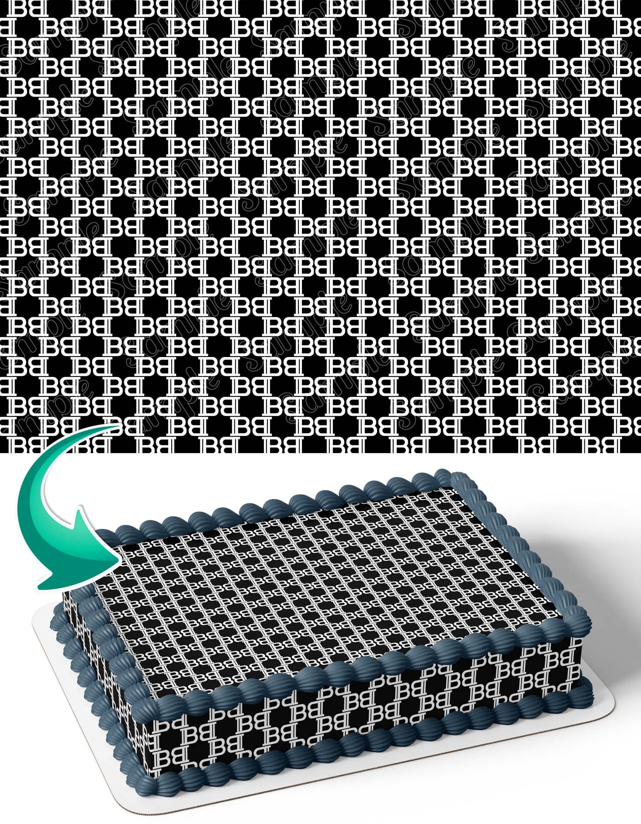 Balmain Edible Image Cake Topper Personalized Birthday Sheet Decal ...