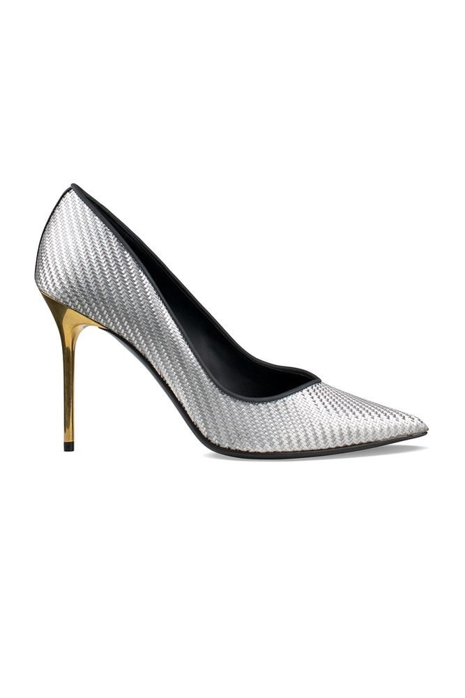 Balmain Metallic Silver Pumps With Pointed Toe Silver (Women's ...