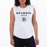 Balmain Sleeveless Button Cotton Shirt, Size Large - Walmart.com