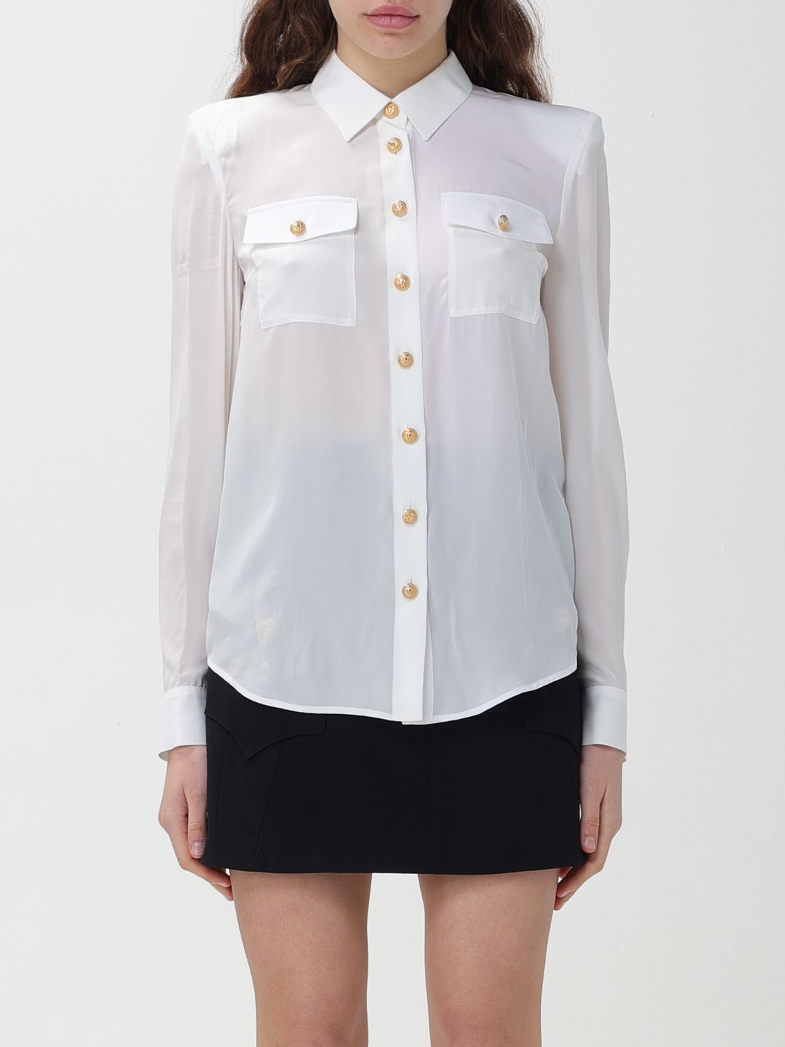 Balmain Top Woman White Woman - Walmart.com