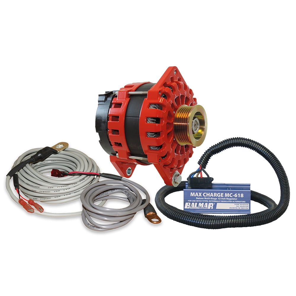 Balmar Alternator 250 AMP Kit 12V 3.15" Dual Foot Saddle K6 Pulley ...