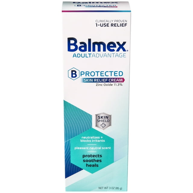 Balmex AdultAdvantage Skin Relief Cream, Anti-Genital Rash Protector ...